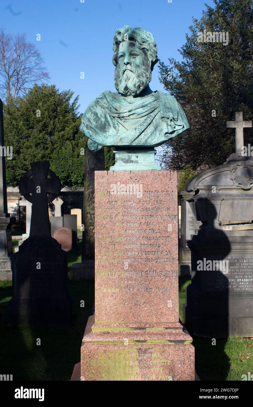 Bust of artist and photography pioneer David Octavius Hill, sculpted by his second wife, Dean ...