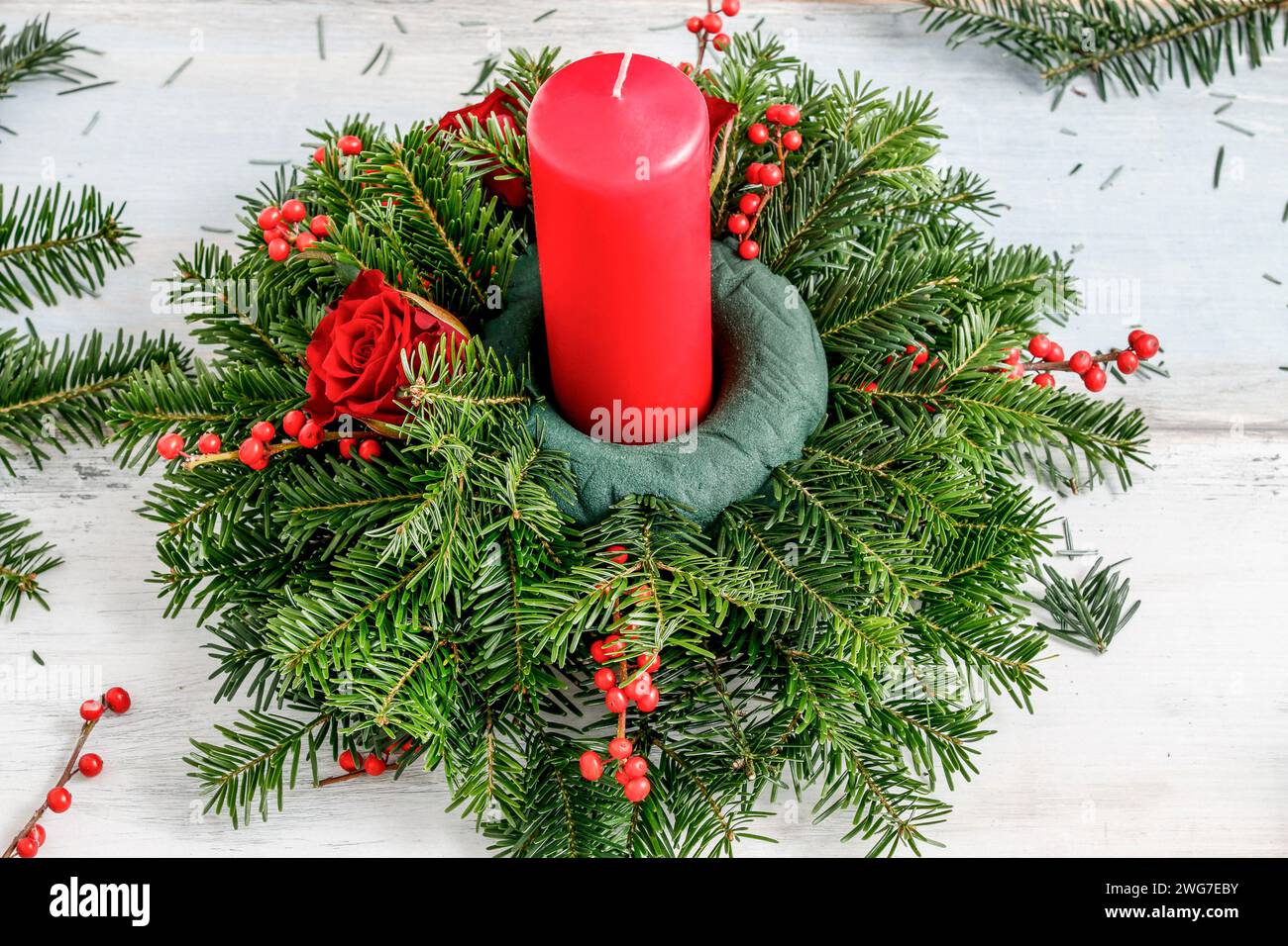 Florist at work: How to make christmas table centerpiece with fir ...