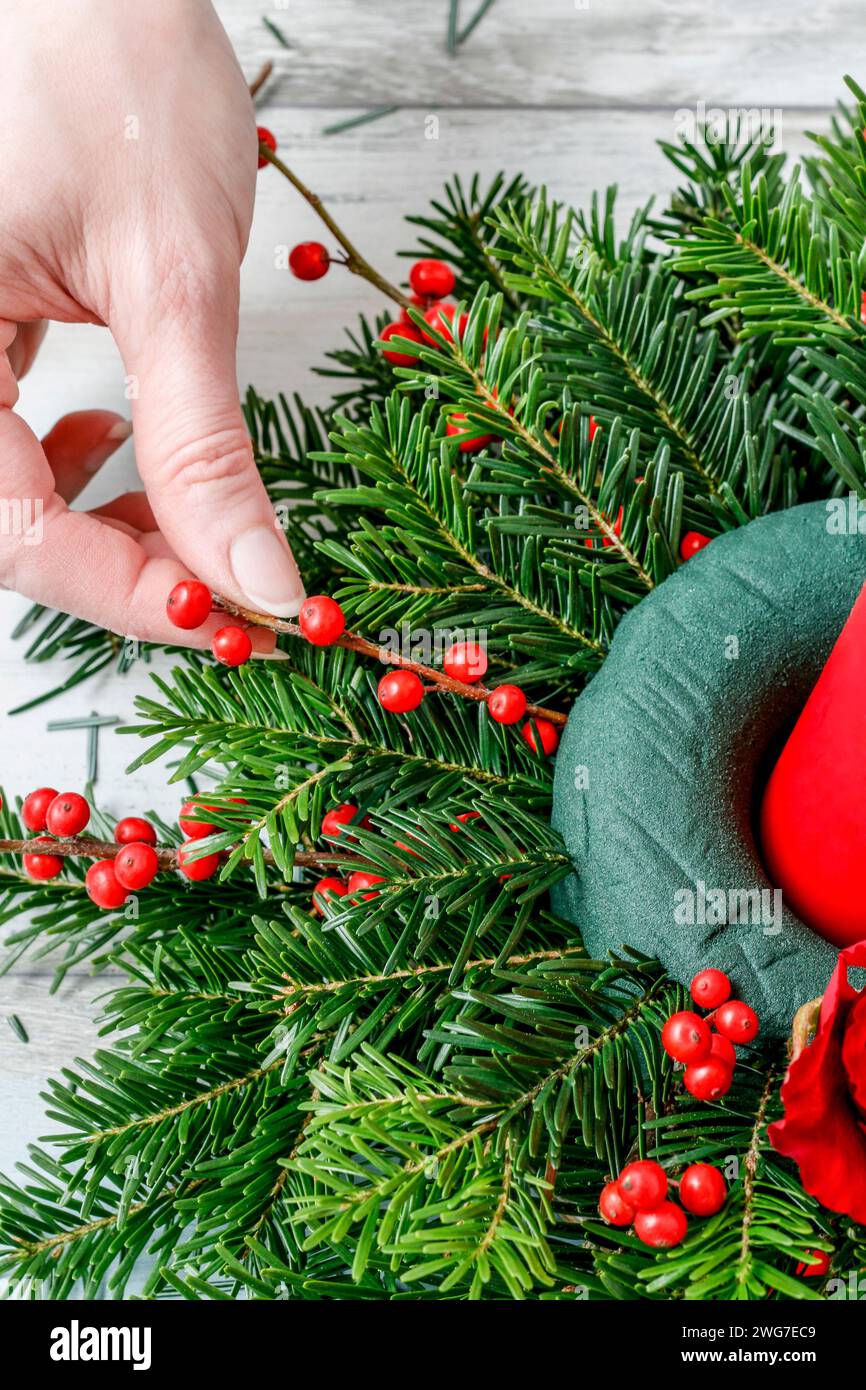 Florist at work: How to make christmas table centerpiece with fir ...