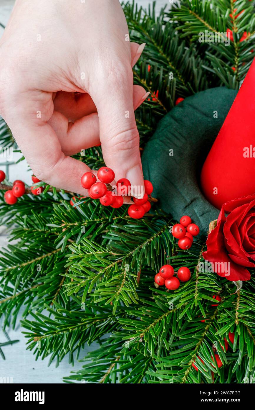 Florist at work: How to make christmas table centerpiece with fir ...