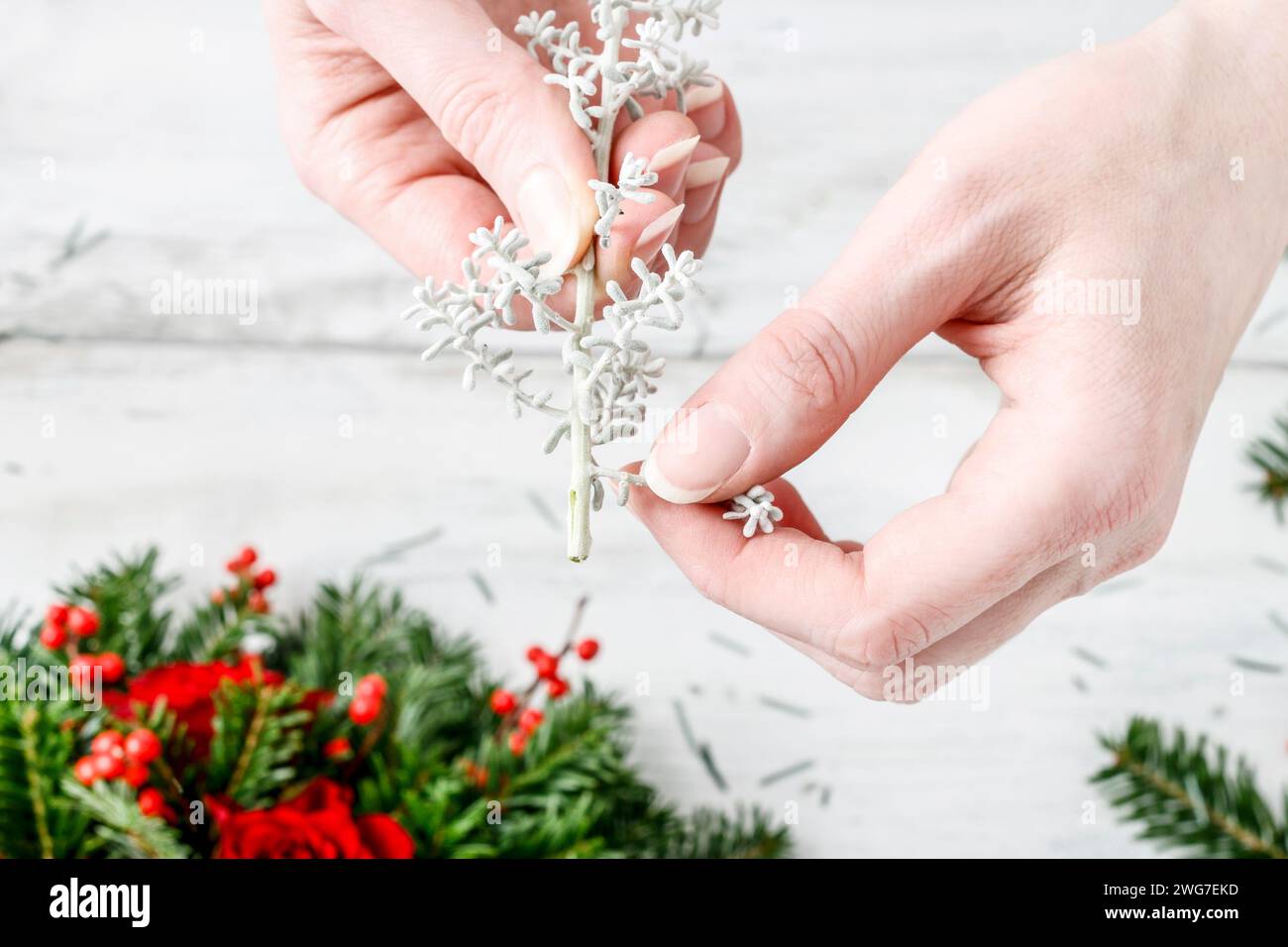 Florist at work: How to make christmas table centerpiece with fir ...