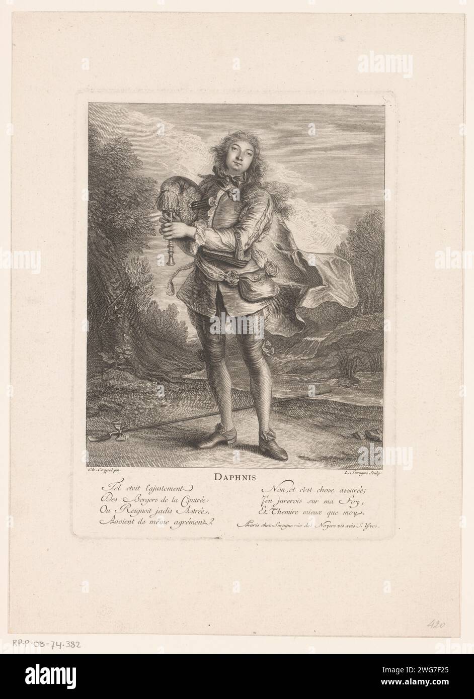 Daphnis, Louis Surugue, After Charles -Antoine Coypel, 1691 - 1767 ...