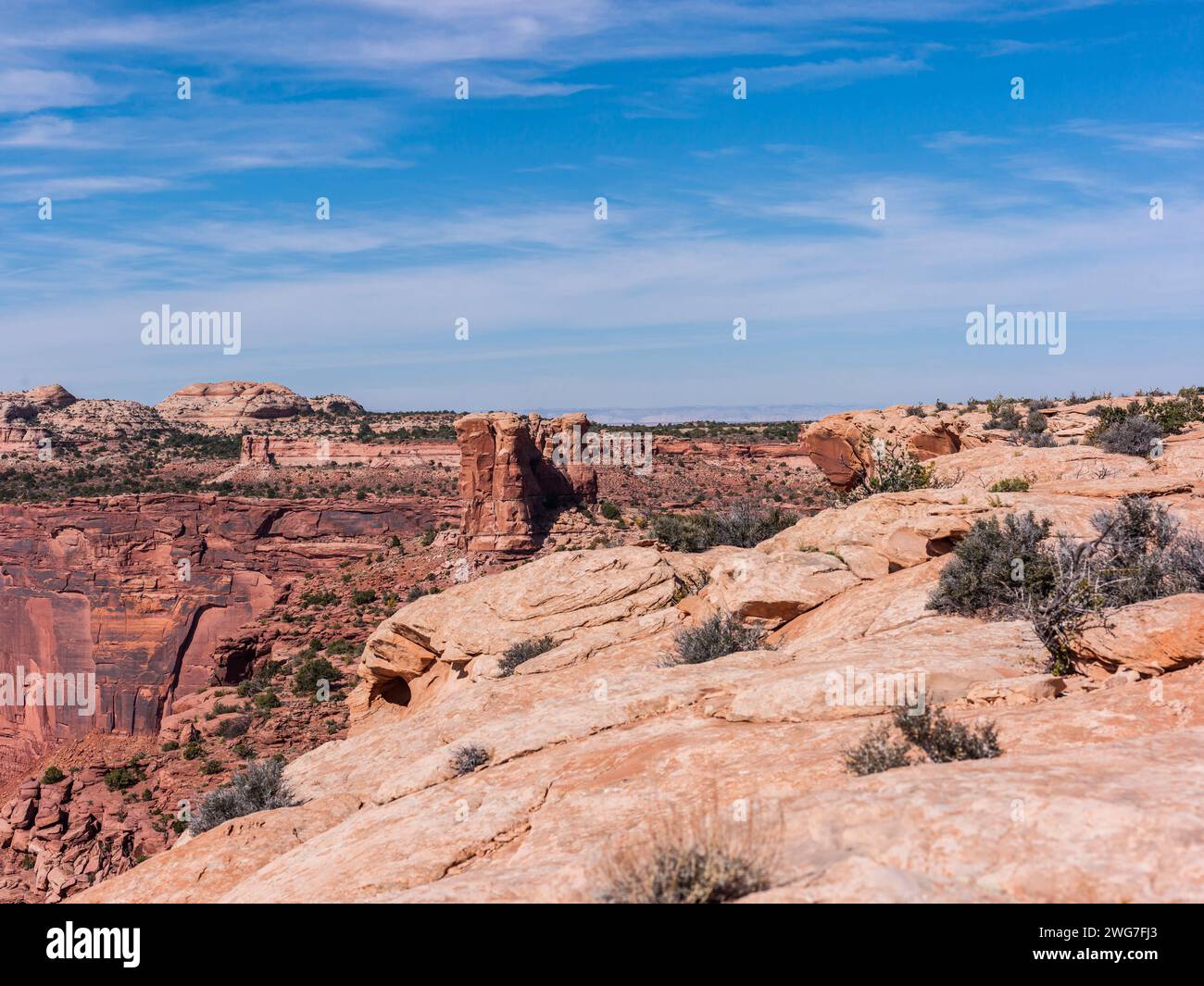 United States. Utah. Canyonlands National Park. "Isle in the Sky" mesa ...