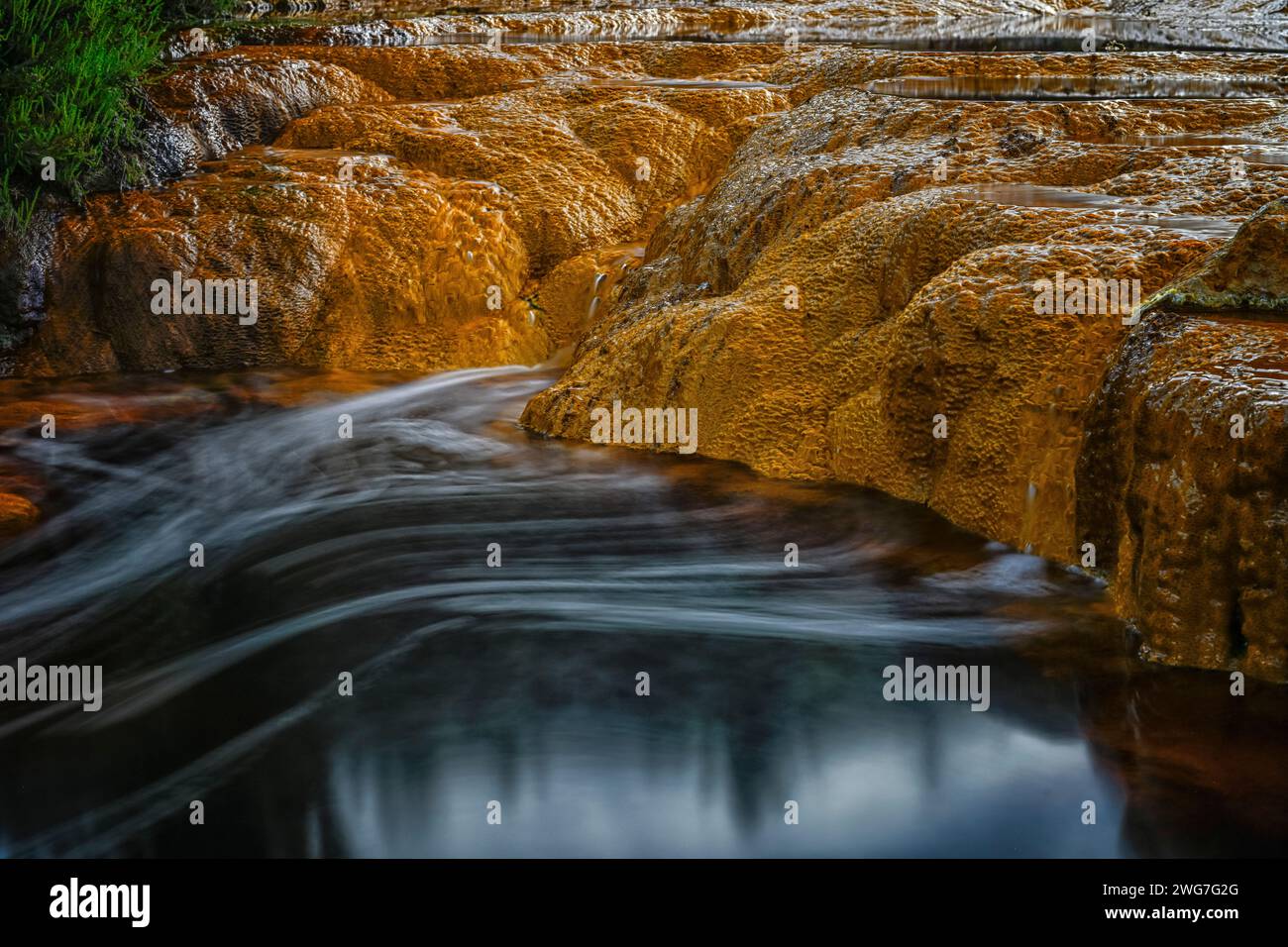 Microbial Mat Cascade in Rio Tinto Stock Photo - Alamy