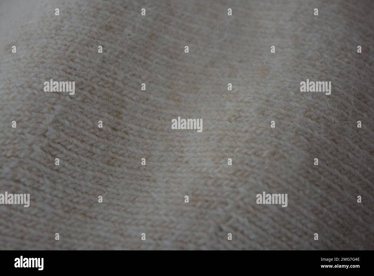 Light soft fabric with a fine weave texture, beige and cream fleecy ...