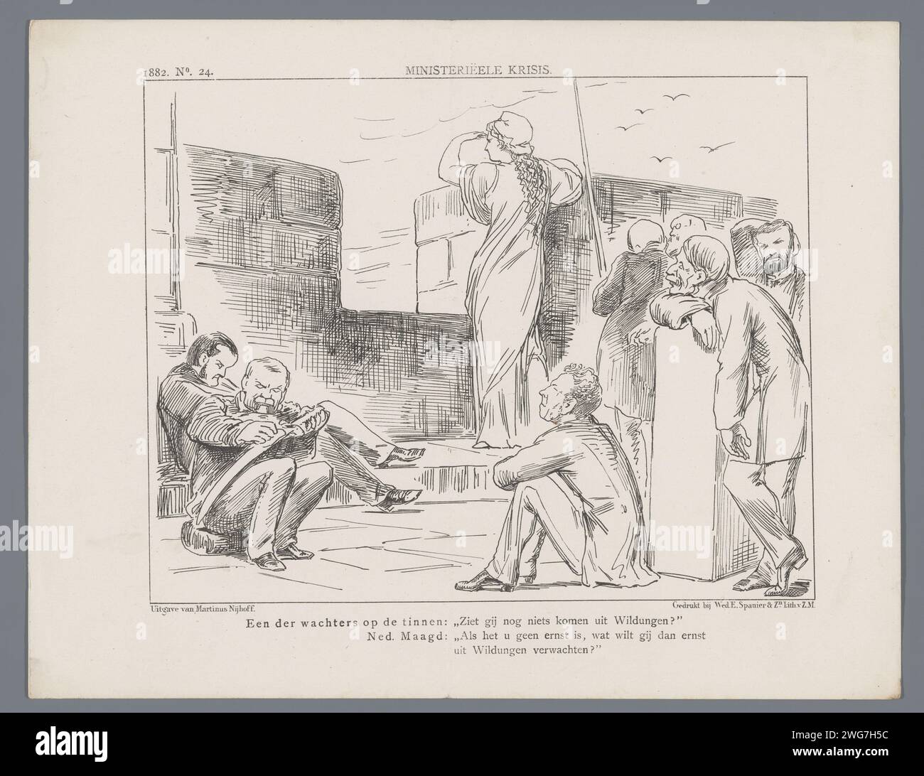 Political cartoon about the ministerial crisis, 1882, 1882 print ...