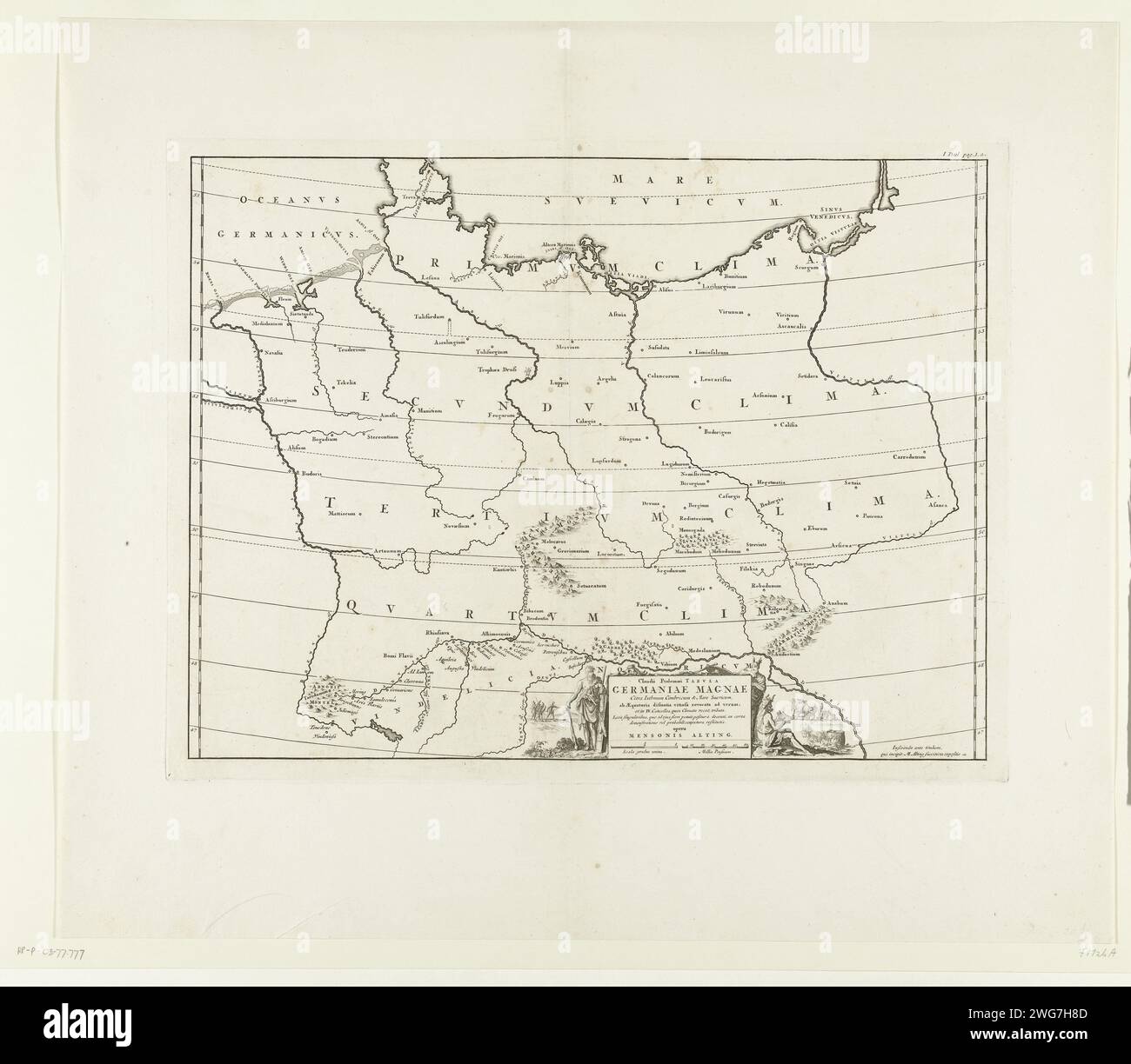 Historical map of Germany, 1695 - 1700 print Map of areas in the ...