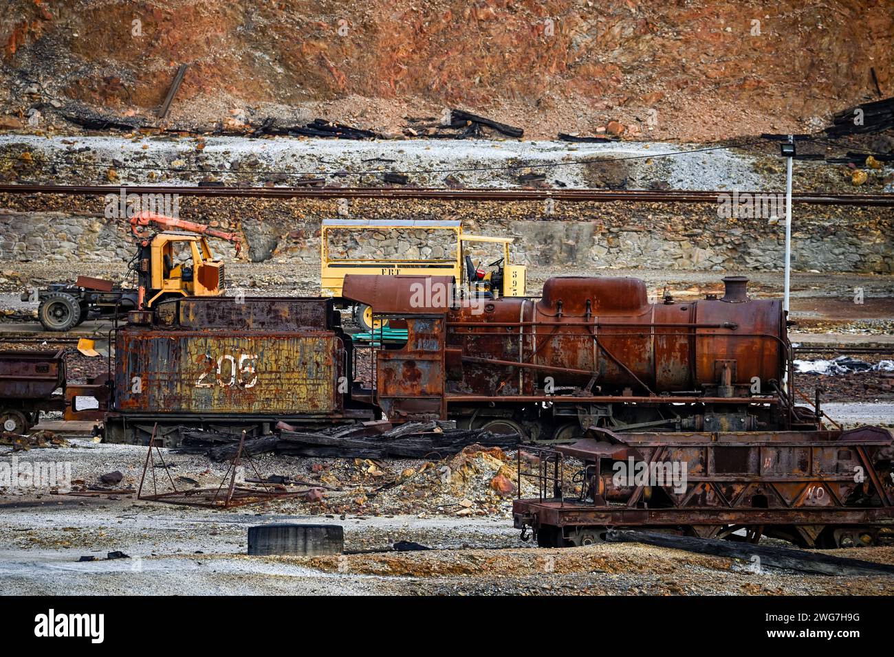 Vintage Mining Equipment at Rio Tinto Mines Stock Photo - Alamy
