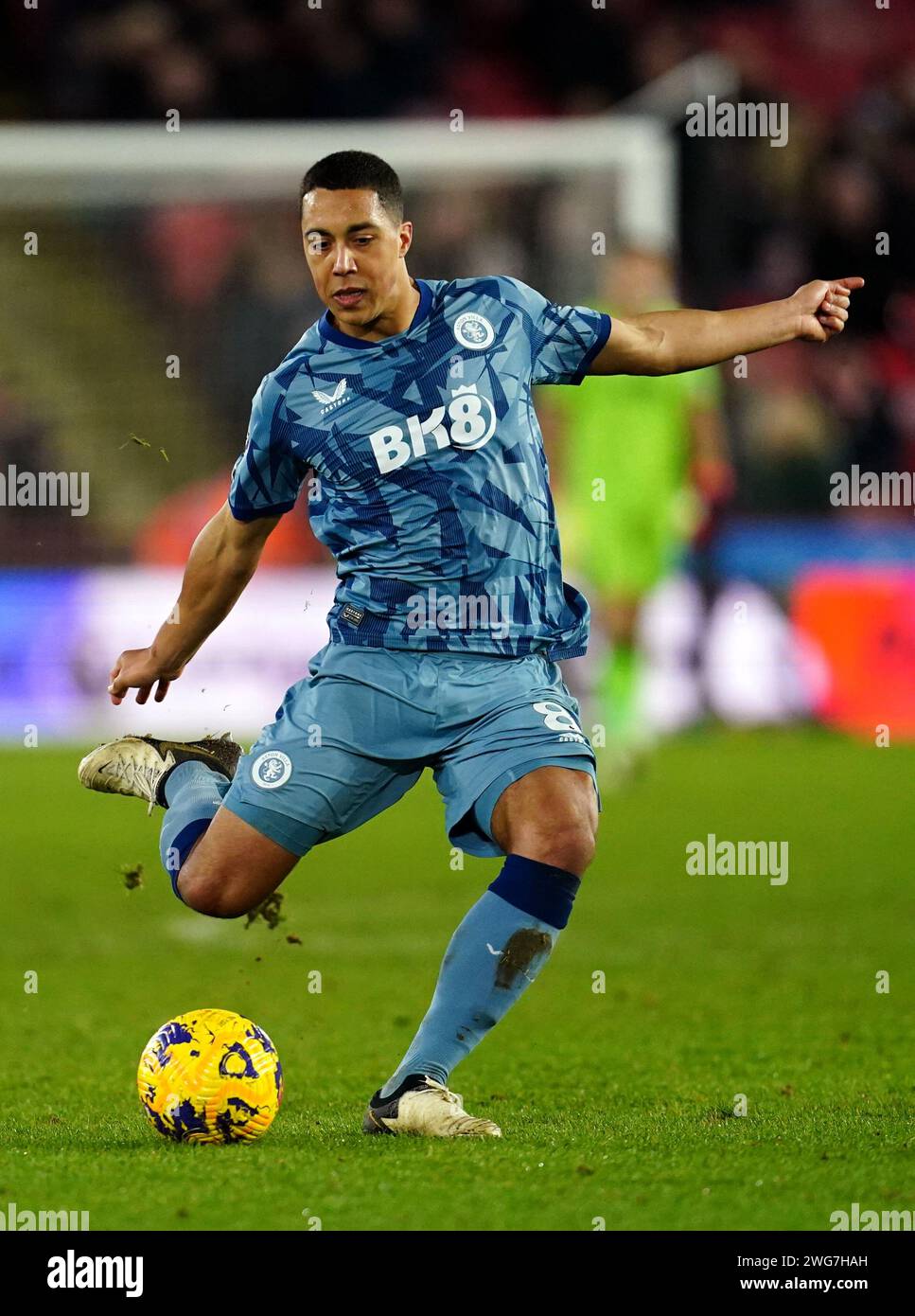 Aston Villas Youri Tielemans In Action During The Premier League Match