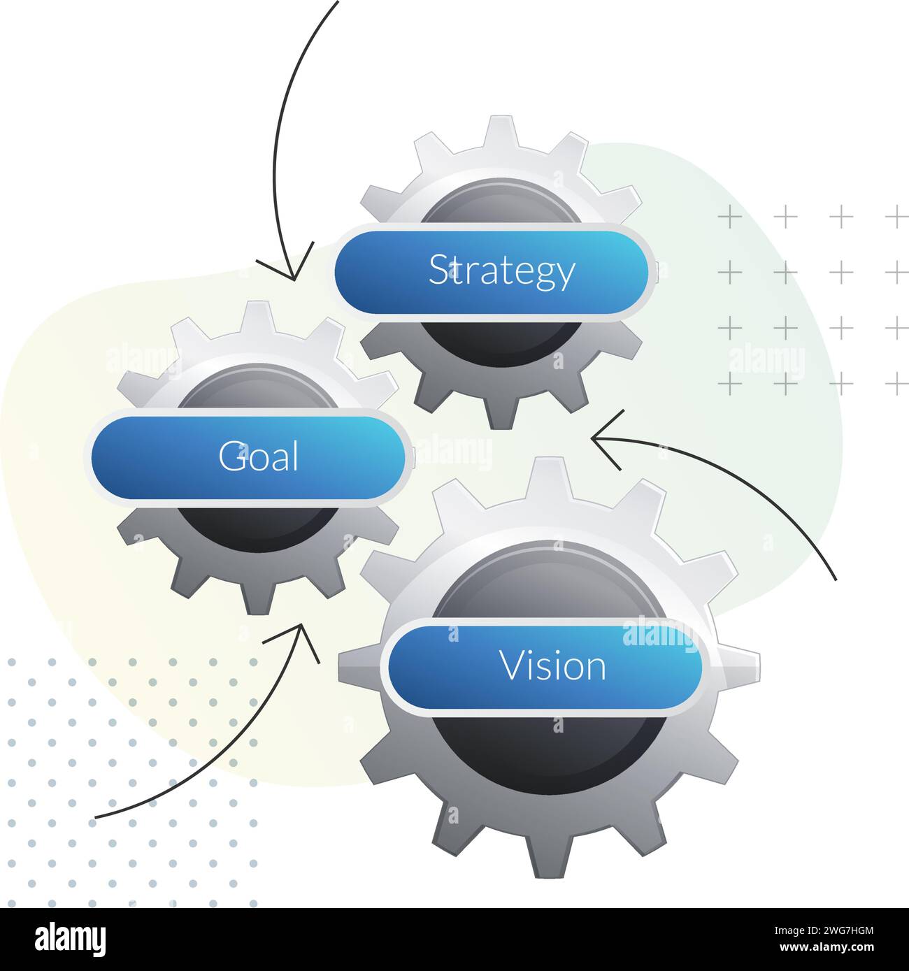 Vision - Strategy - Goal - Gear Set - Stock Illustration as EPS 10 File ...