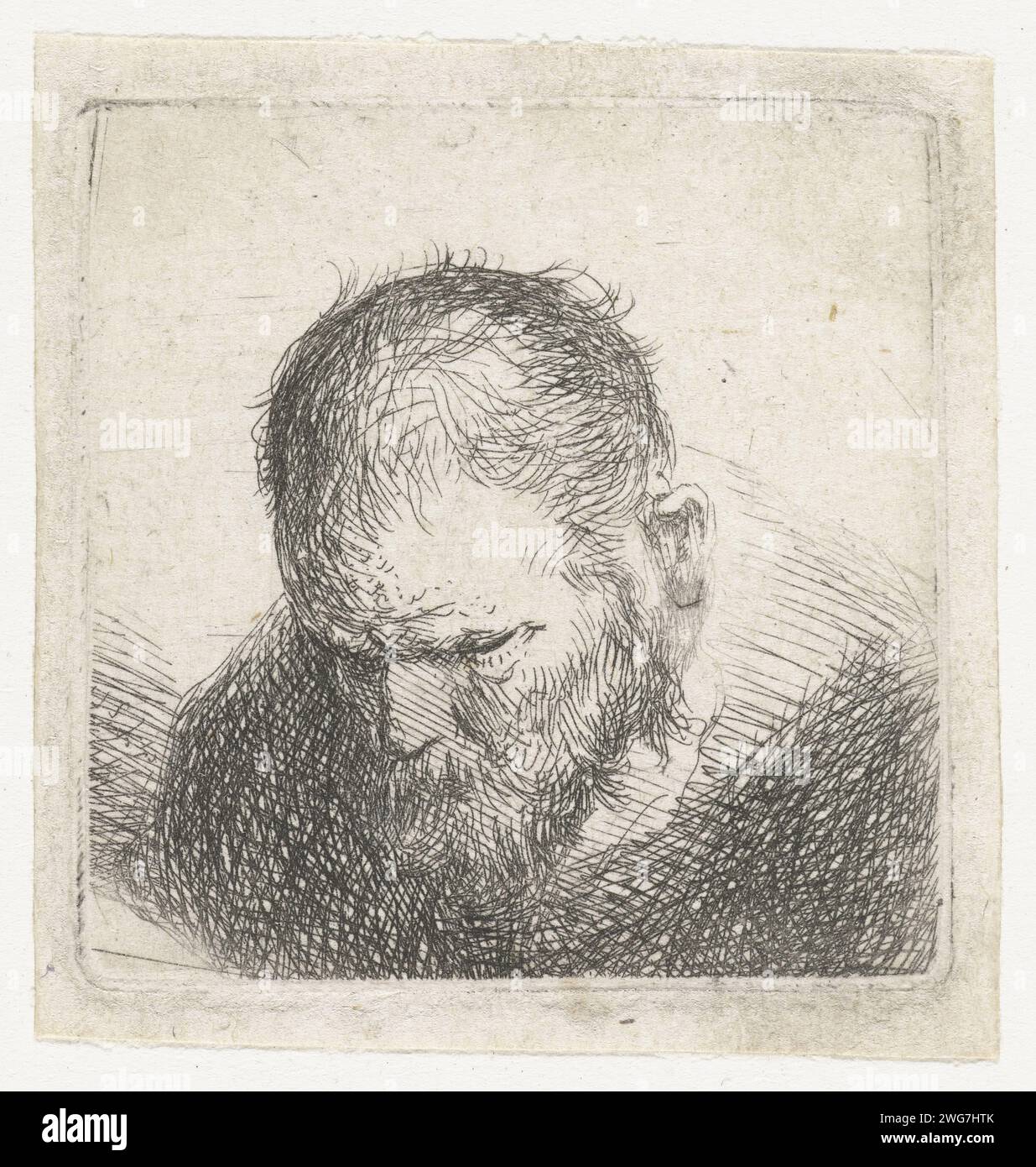 Man with Baard, Jan Lievens (Possibly), 1620 - 1700 print Man with a ...