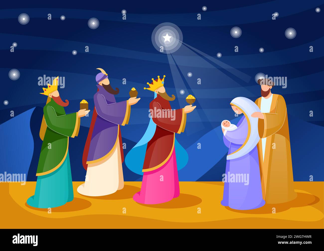 Three Kings Day - Epiphany - Stock Illustration as EPS 10 File Stock ...