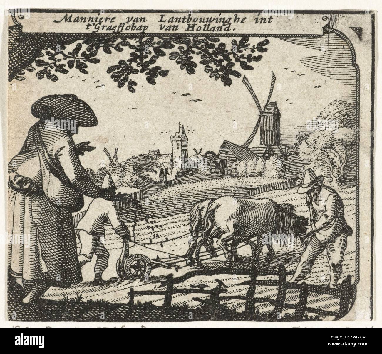 The agriculture in Holland, ca. 1600, 1608 - 1610 print Costumes ...