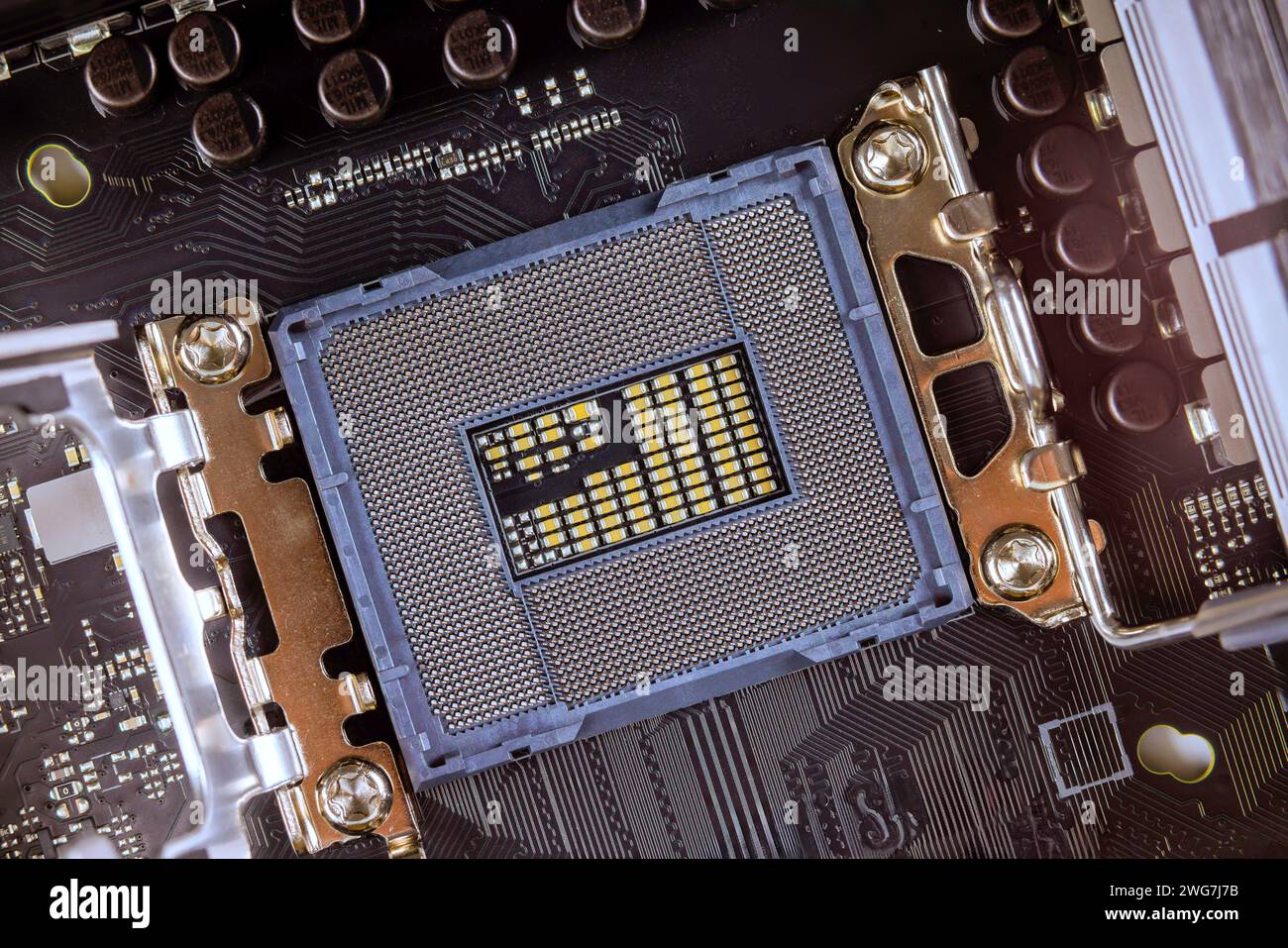 Repairs To Pc At Cpu Mounting Motherboard Including Connector Socket For Processor Computer Chip