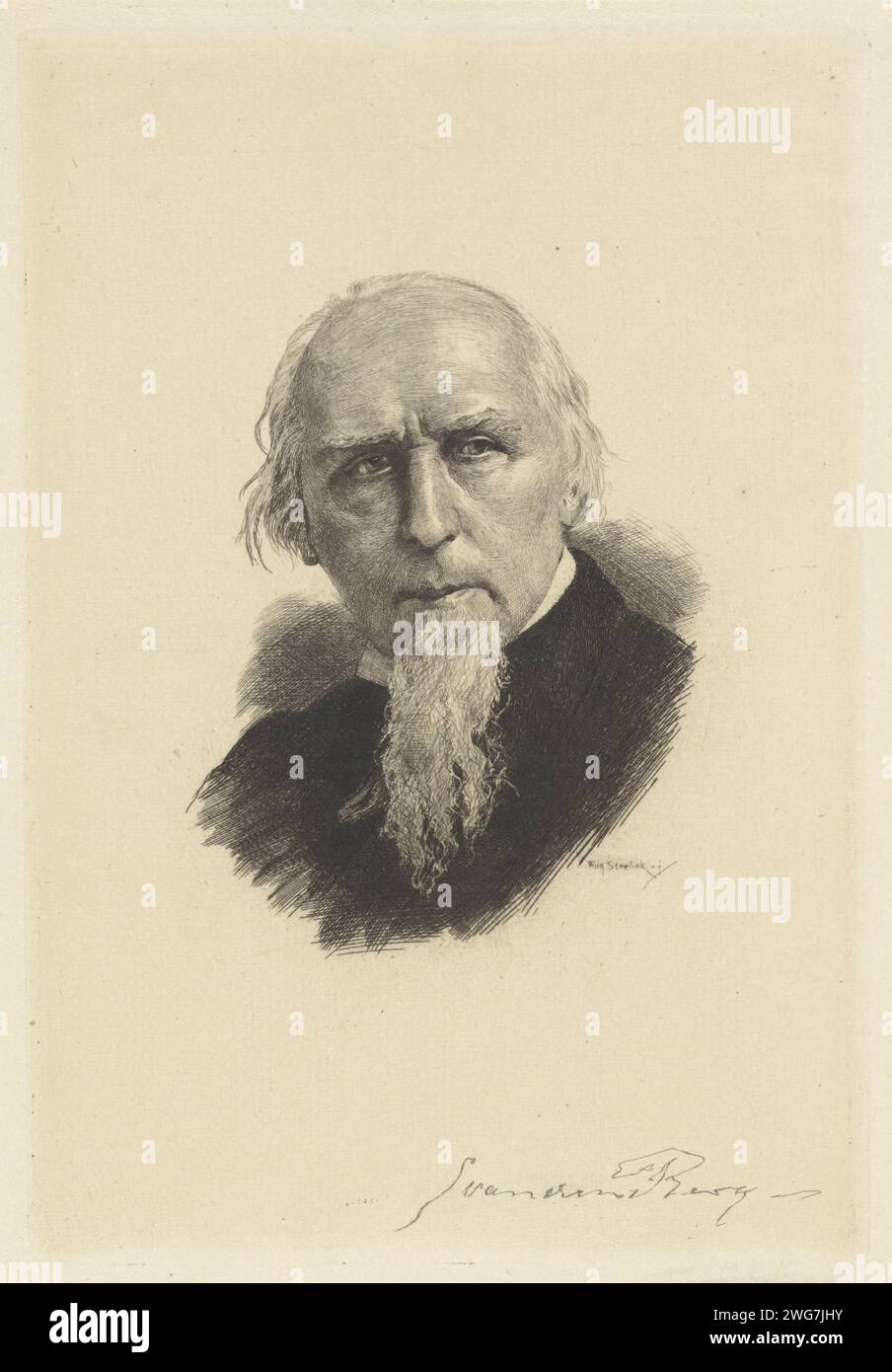 Portrait of Simon van den Berg, Willem Steelink (II), 1866 - 1928 print ...