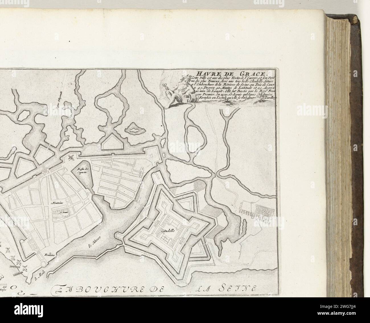 Map of Le Havre, ca. 1693-1695, 1693 - 1695 print Map of the reinforcements for the French city ...