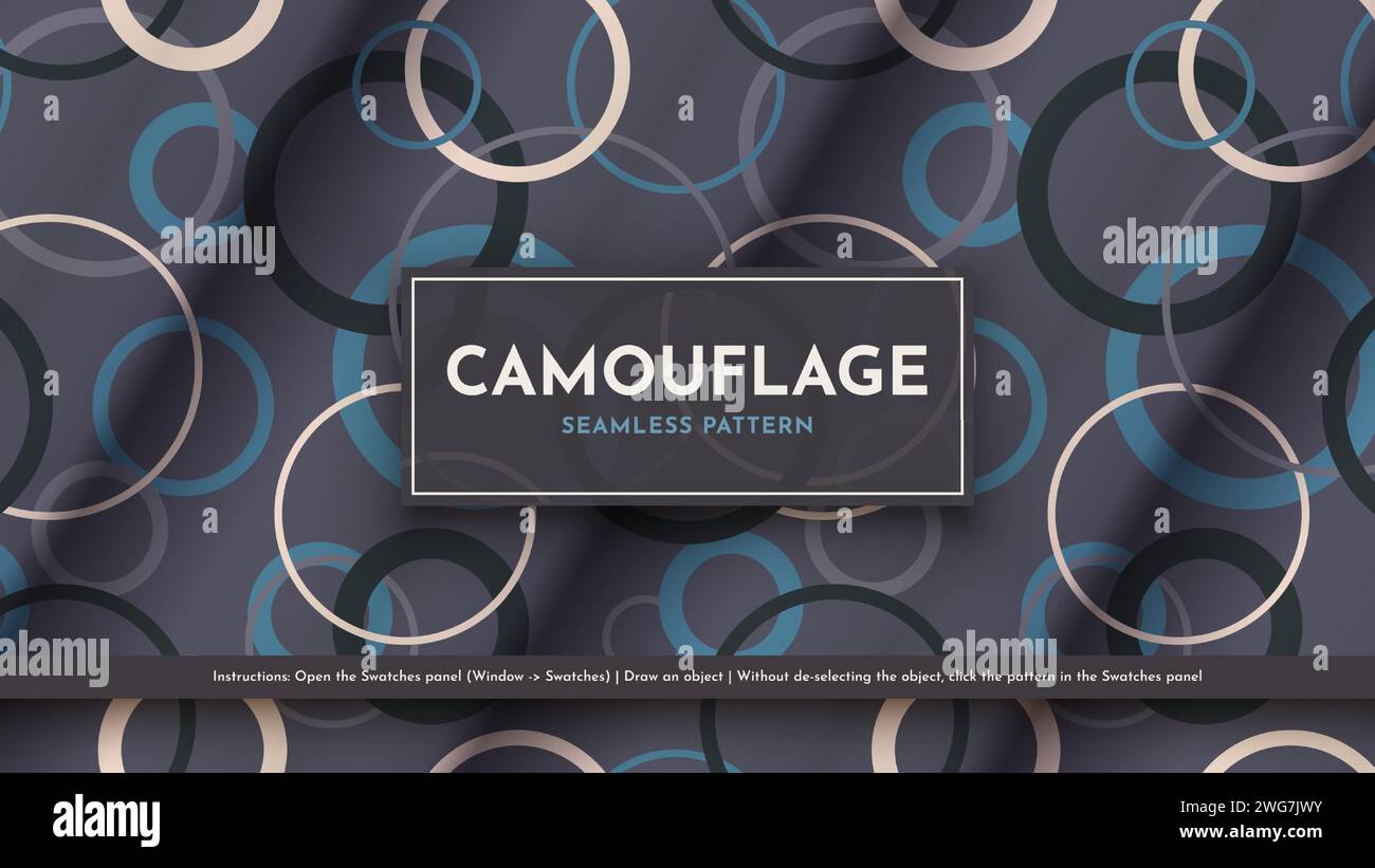 Set 5 Seamless Camouflage Patterns. War Illustration. Traditional ...