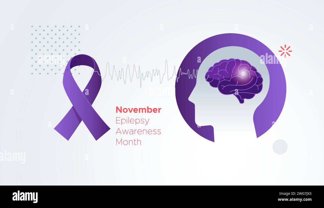 Epilepsy awareness ribbon Stock Vector Images - Alamy