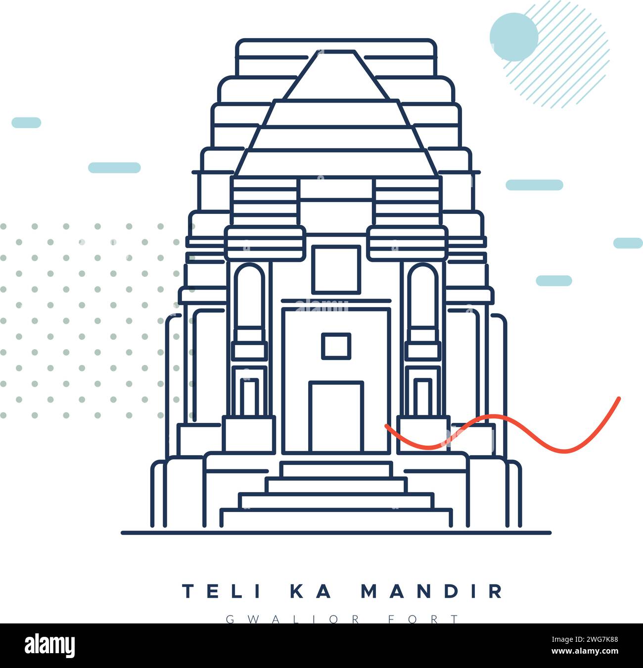 Old mandir Stock Vector Images - Alamy