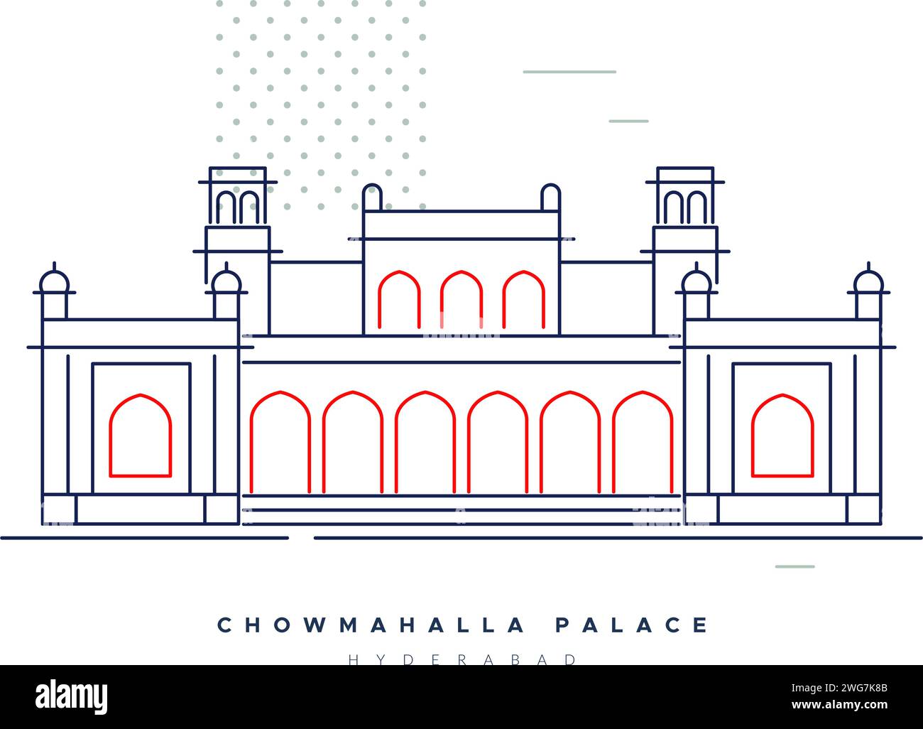 Chowmahalla palace hyderabad Stock Vector Images - Alamy