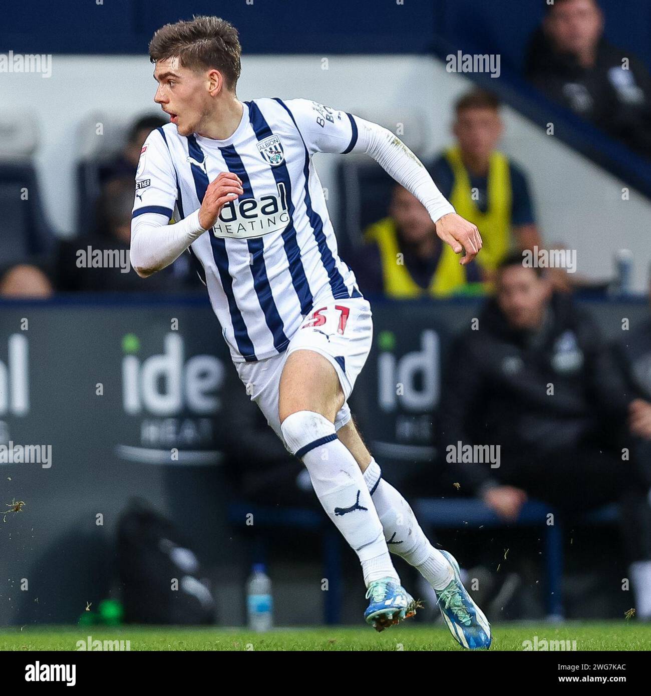 West Bromwich, UK. 03rd Feb, 2024. West Bromwich Albion's Tom Fellows ...