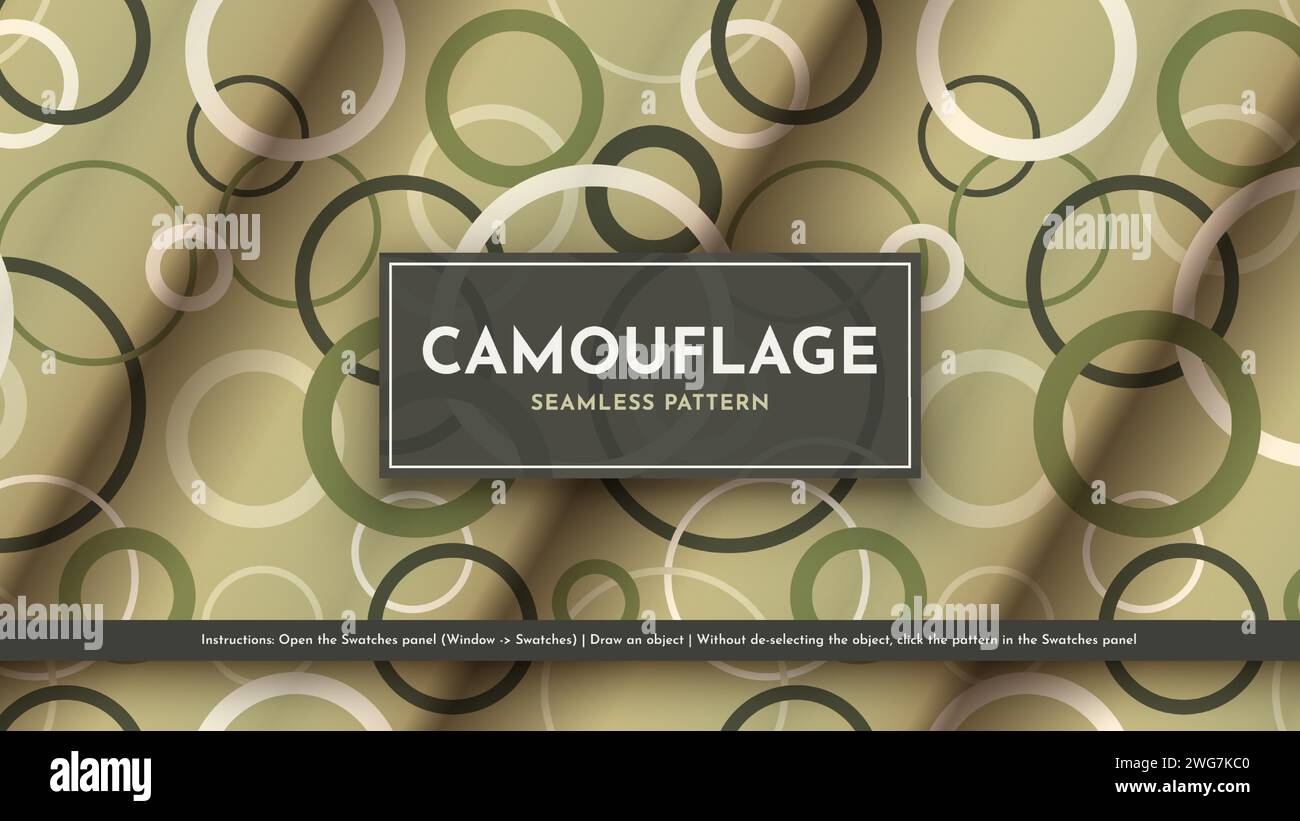 Set 5 Seamless Camouflage Patterns. War Illustration. Traditional ...