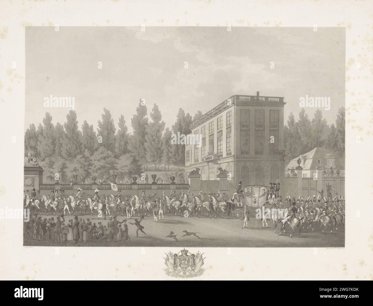 Arrival of King William I for the inauguration in Brussels on September ...