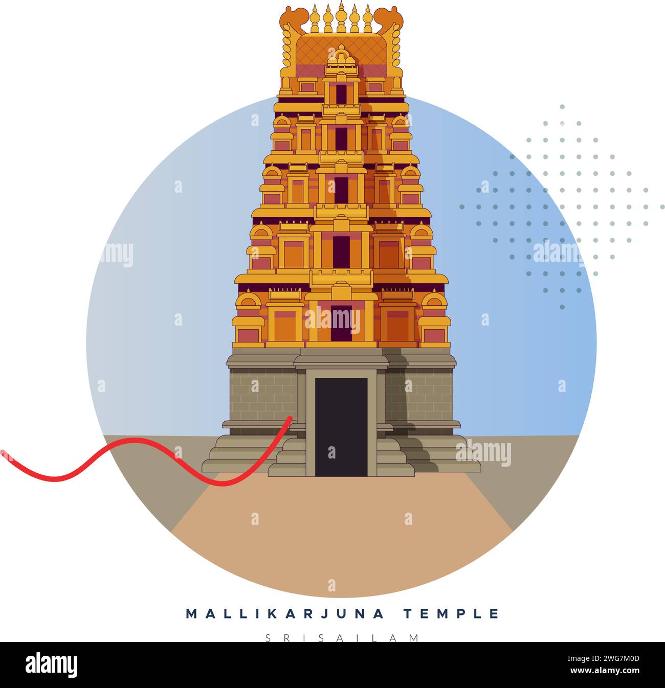 Sri mallikarjuna swamy temple Cut Out Stock Images & Pictures - Alamy