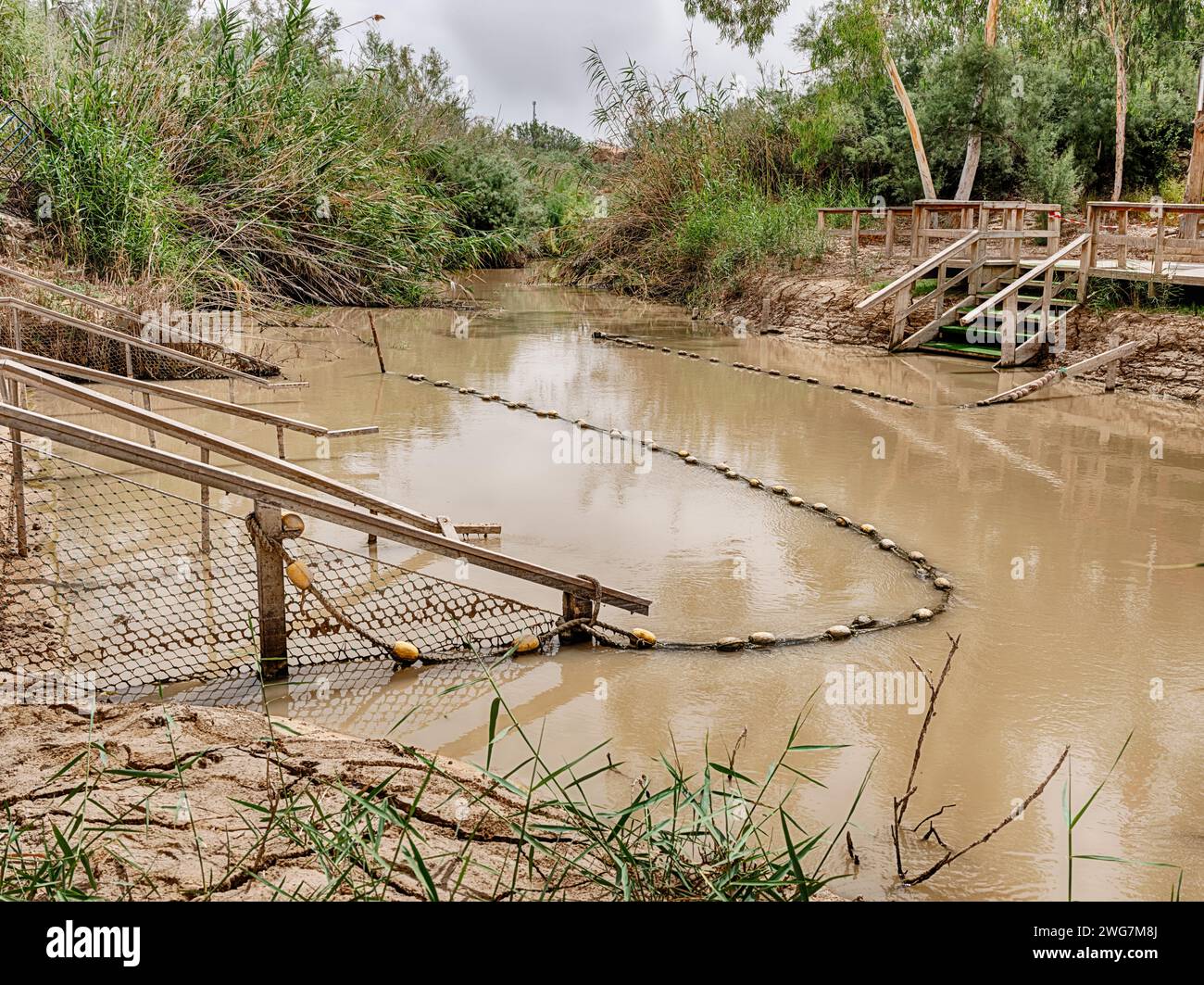 On, or near, this site of Al-Maghtas on the Jordan River near Jericho ...
