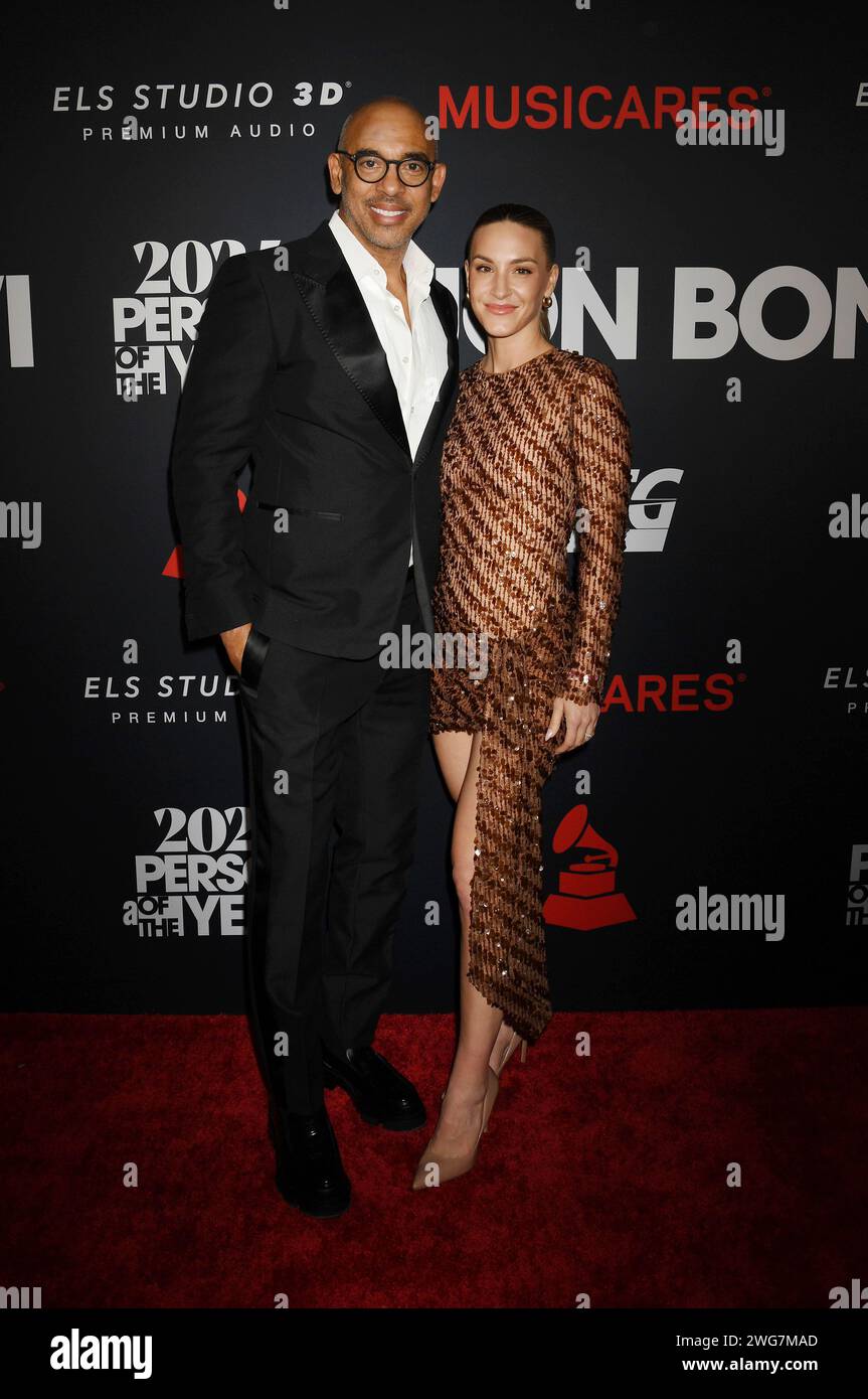 LOS ANGELES, CALIFORNIA - FEBRUARY 02: (L-R) Harvey Mason jr., CEO, the ...