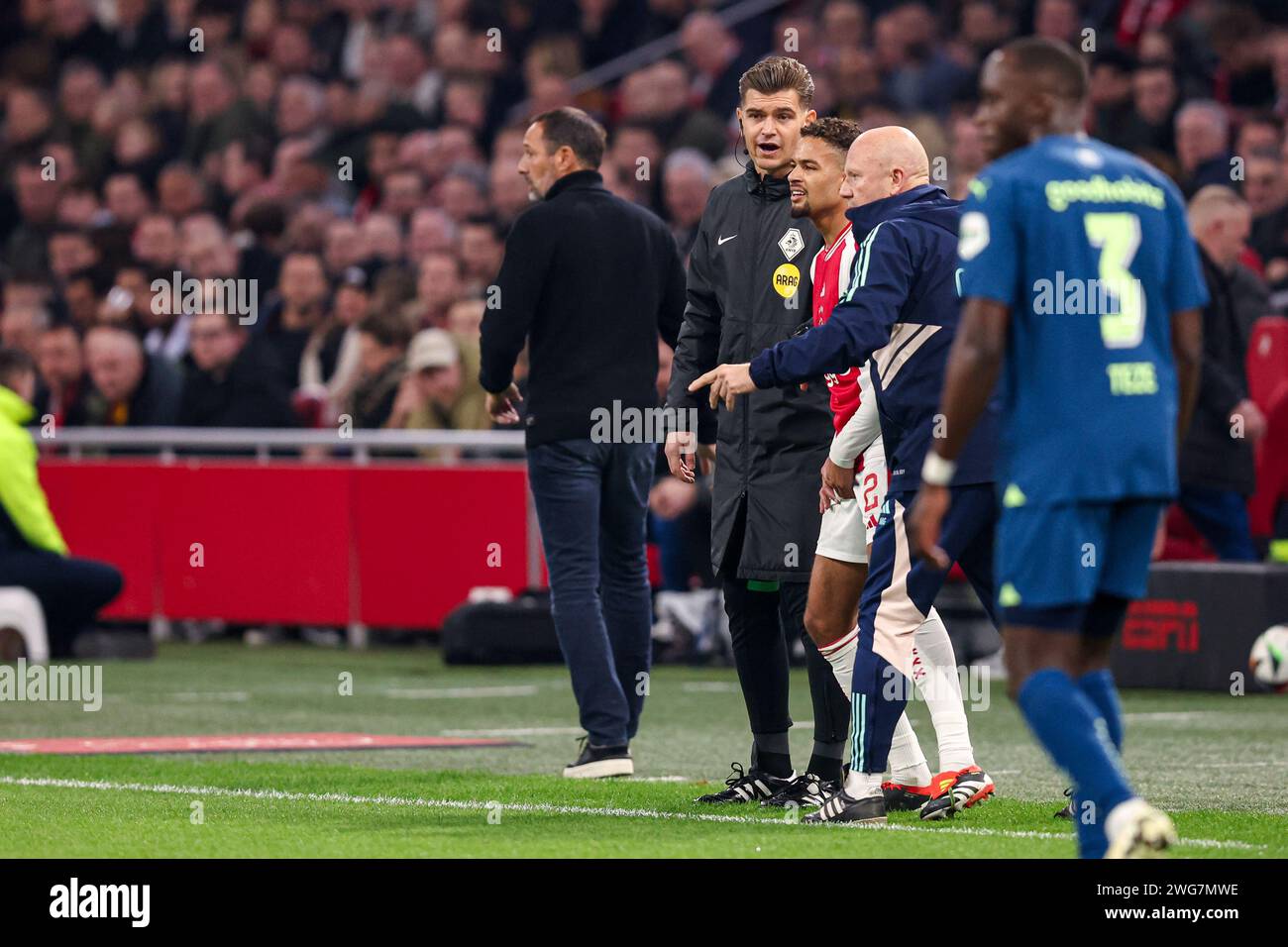 AMSTERDAM, NETHERLANDS - FEBRUARY 3: 4th Official Joey Kooij talking to ...