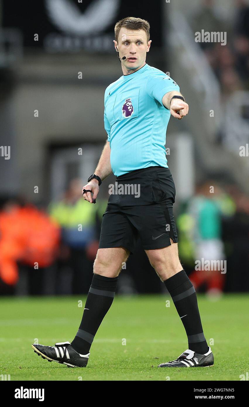 Newcastle Upon Tyne, UK. 3rd Feb, 2024. Referee Tom Bramall during the ...