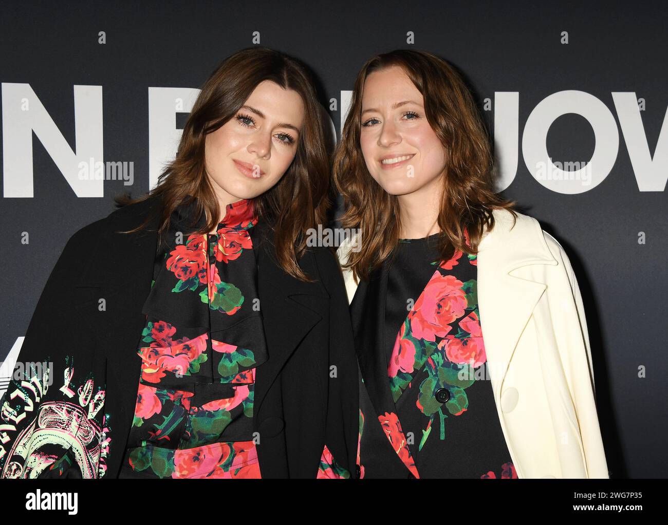Los Angeles California February 02 L R Rebecca Lovell And Megan