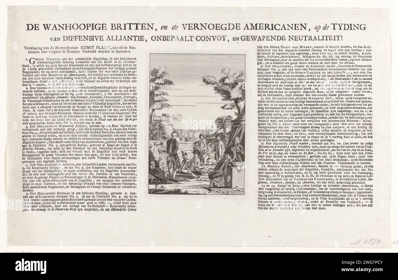 Cartoon of the problems between England and America and Holland, ca ...