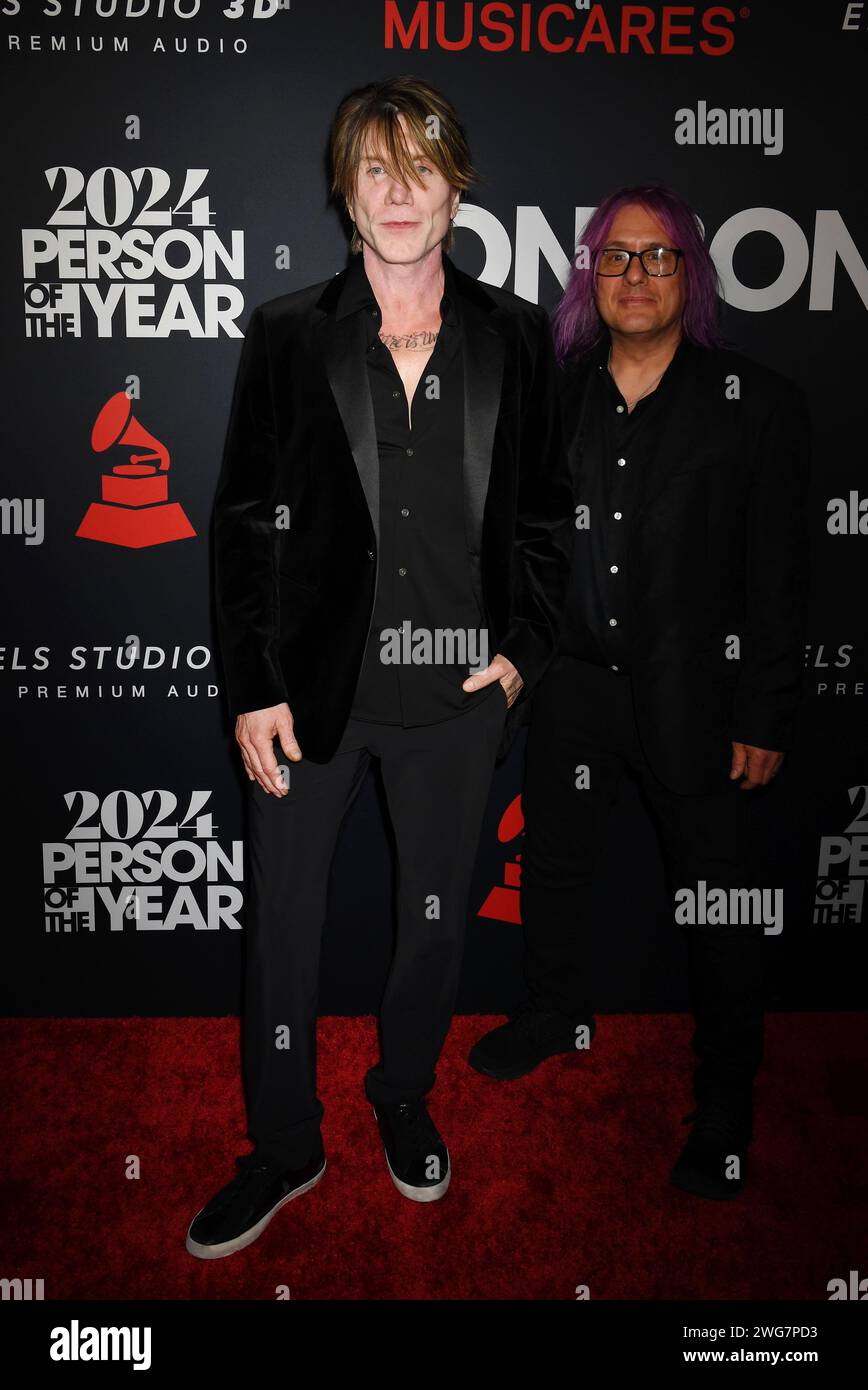 LOS ANGELES, CALIFORNIA - FEBRUARY 02: (L-R) John Rzeznik and Robby ...