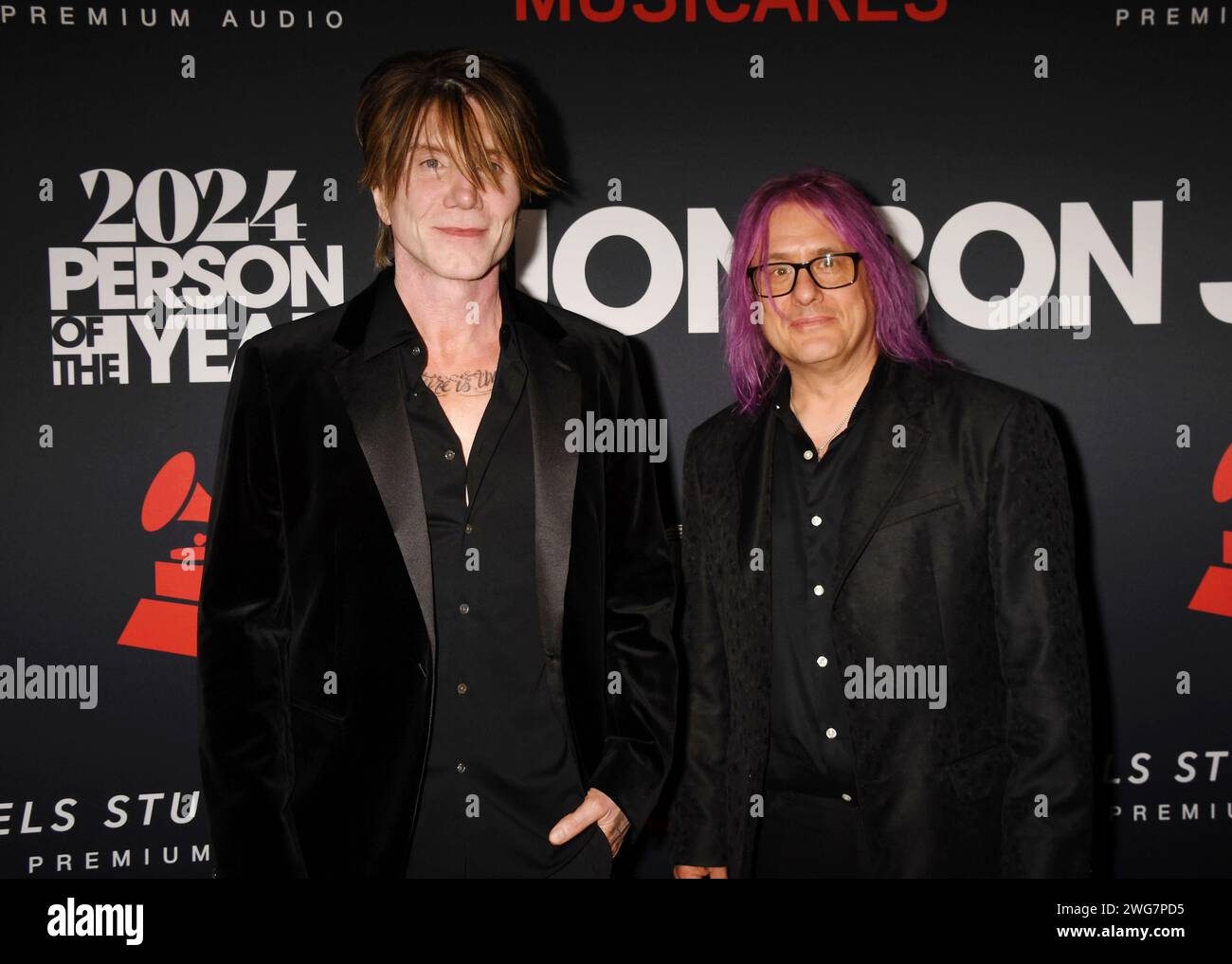 LOS ANGELES, CALIFORNIA - FEBRUARY 02: (L-R) John Rzeznik and Robby ...