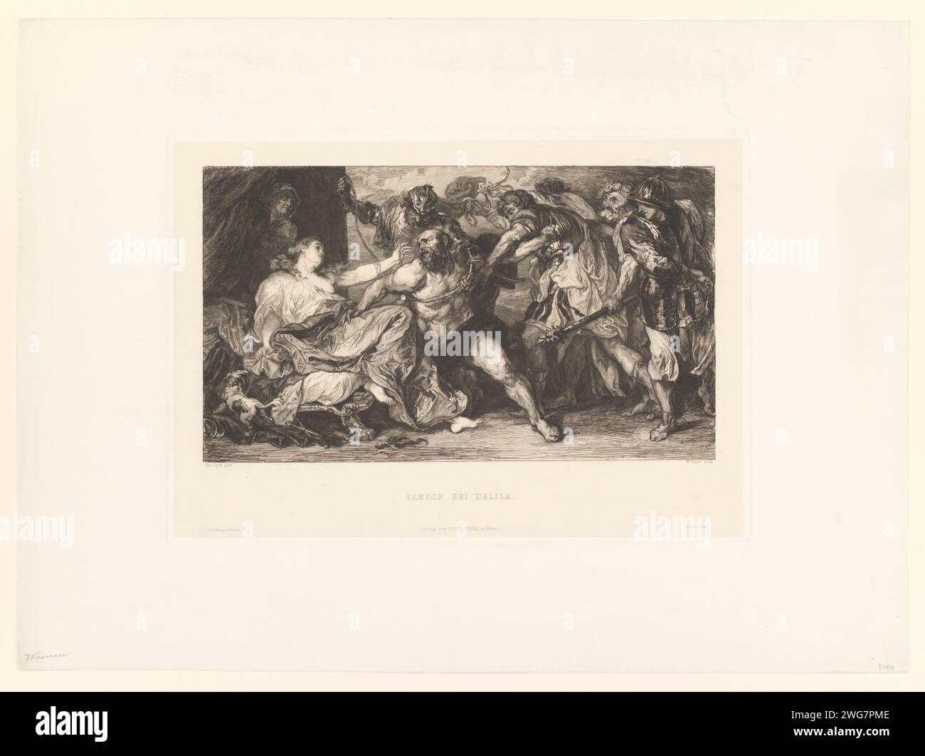 Simson a Delila, William Unger, After Anthony van Dyck, 1861 - 1889 ...