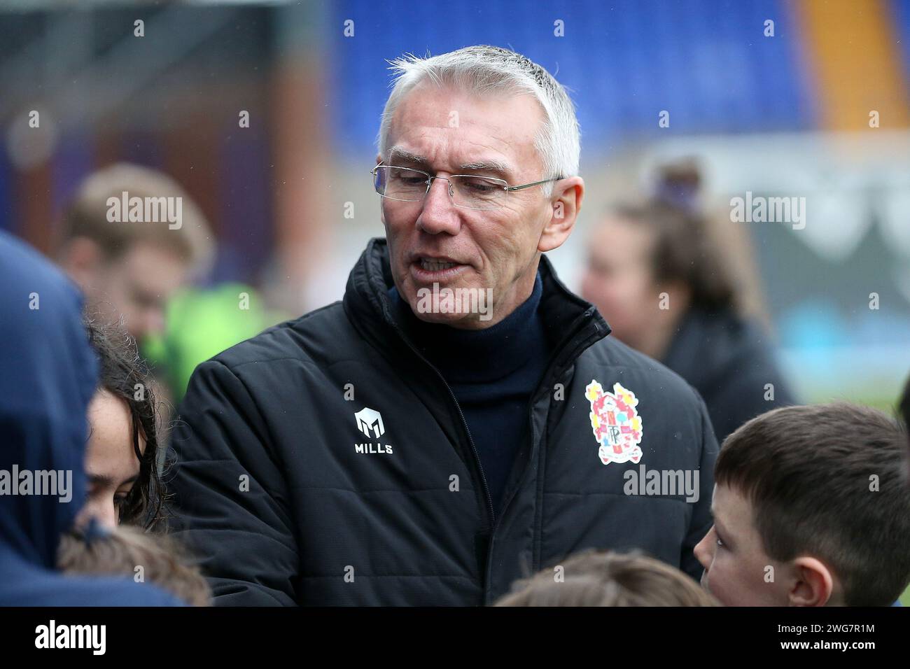 Birkenhead, UK. 03rd Feb, 2024. Nigel Adkins, the Manager of Tranmere ...