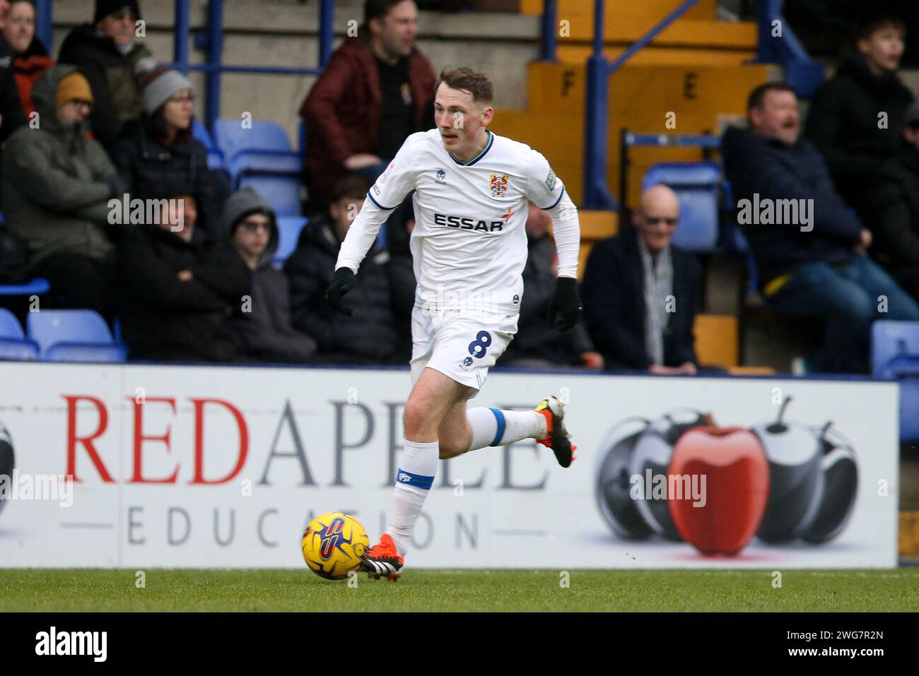 Birkenhead, UK. 03rd Feb, 2024. Regan Hendry of Tranmere Rovers in ...