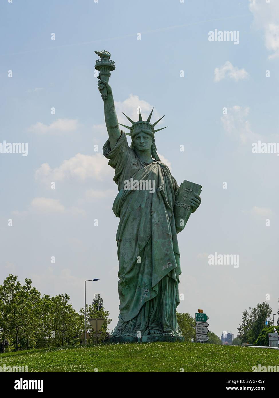 Colmar, Alsace, France - June 10 2021: 12-meter high replica of the ...