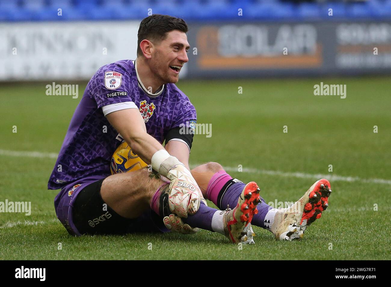 Birkenhead, UK. 03rd Feb, 2024. Luke McGee, the goalkeeper of Tranmere ...