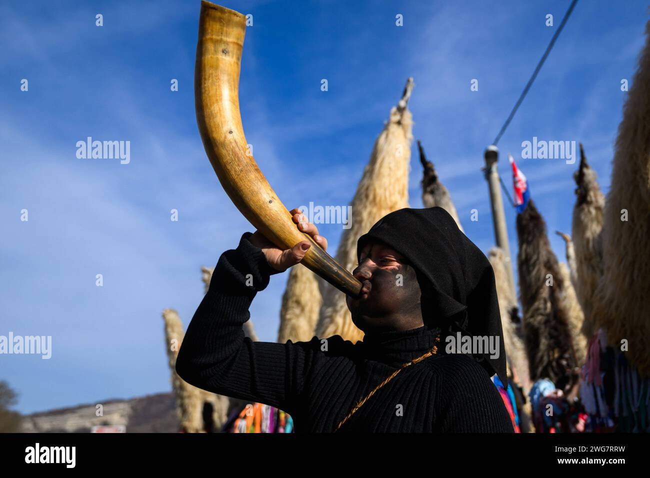 Croatia, Ruda, 030224. The traditional march of the Rudi masquerade ...