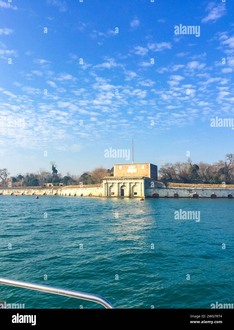 Military old port on one of the islands of Venice. Italy Stock Photo ...