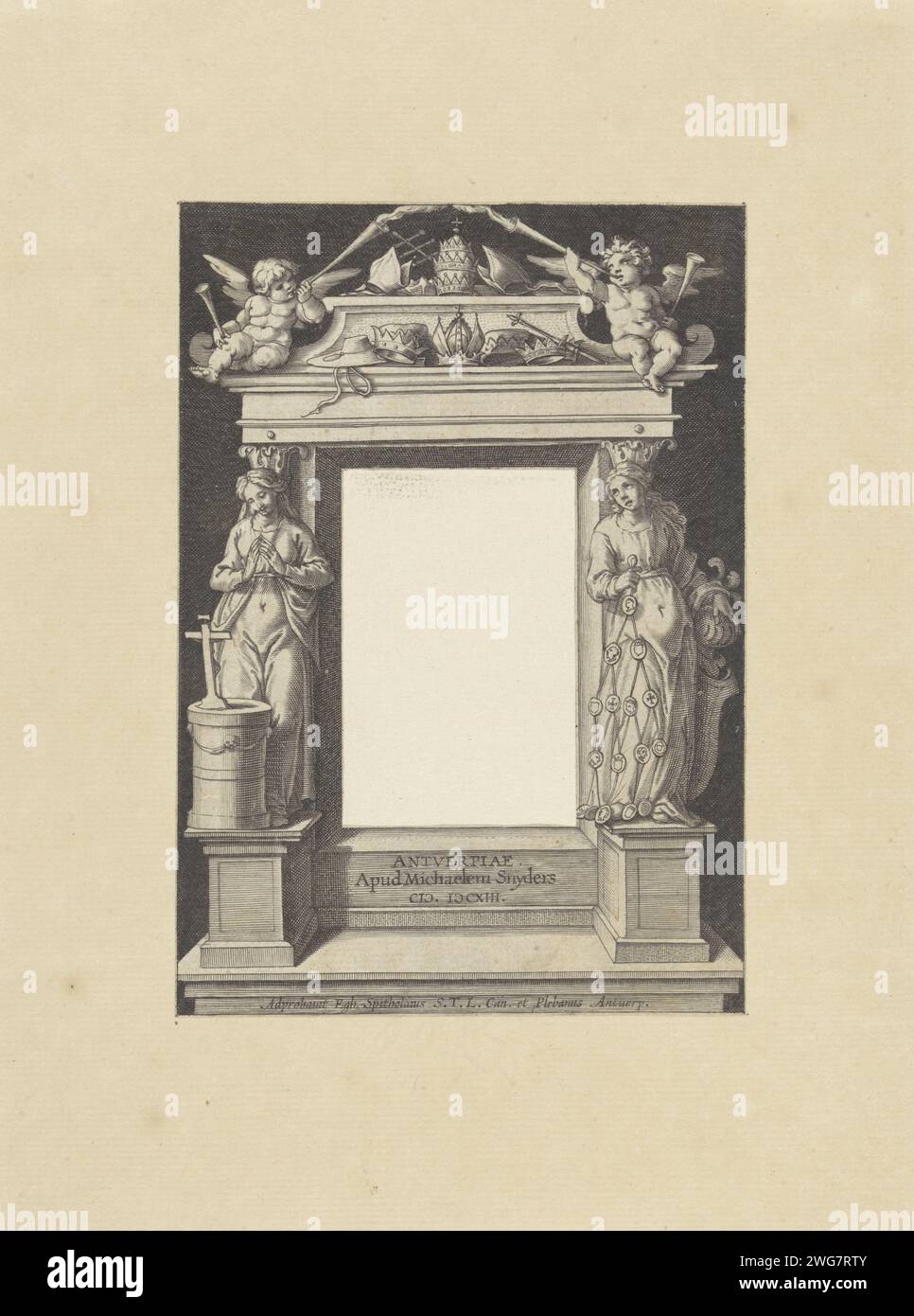 Allegorical show with fides and follow -up, Michael Snijders, 1613 ...