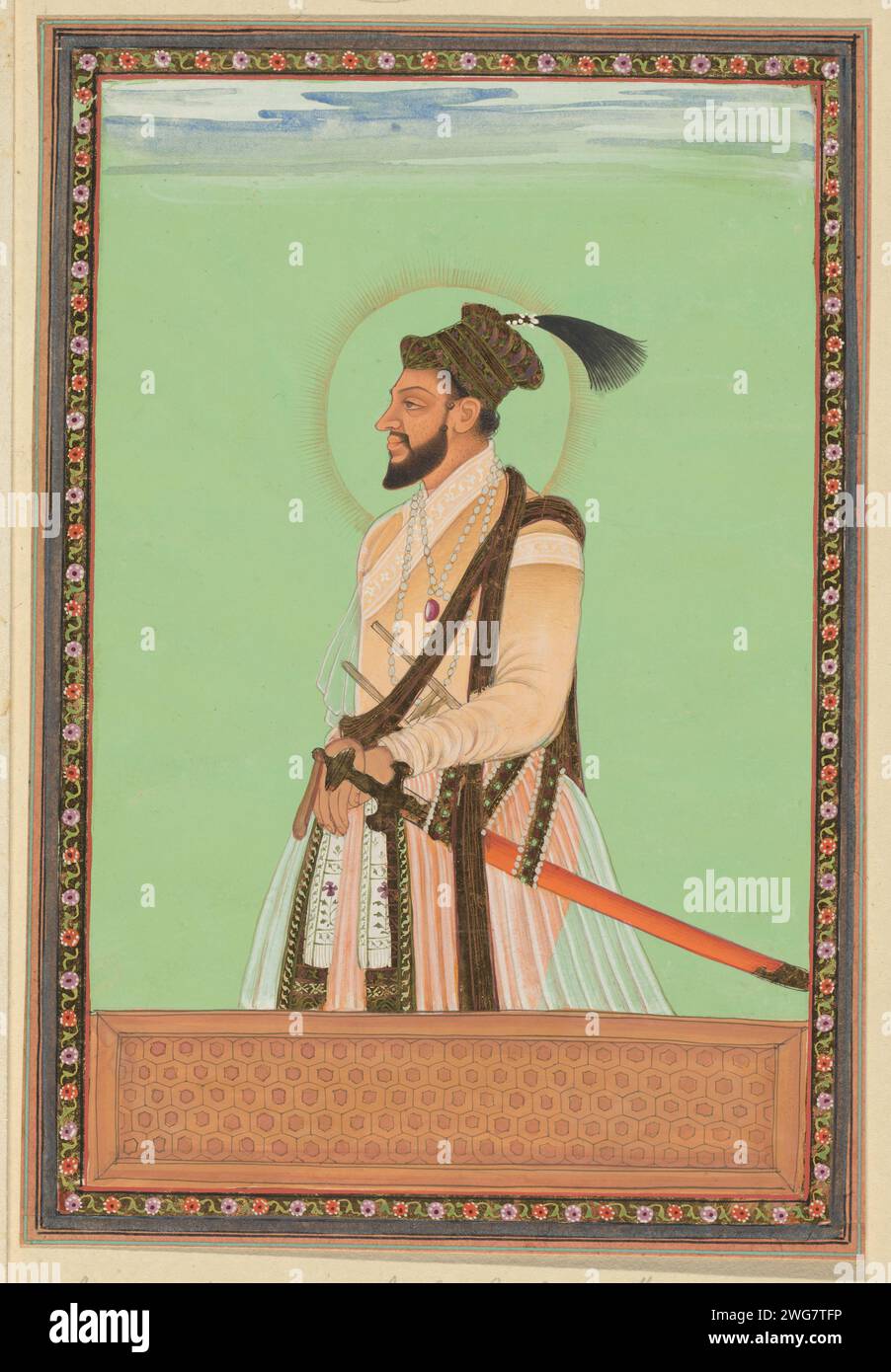 Portrait of Shuja, the son of Shah Jahan, who was born after Dara ...