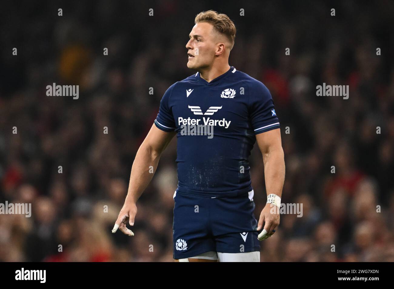 Duhan van der Merwe of Scotland during the 2024 Guinness 6 Nations ...