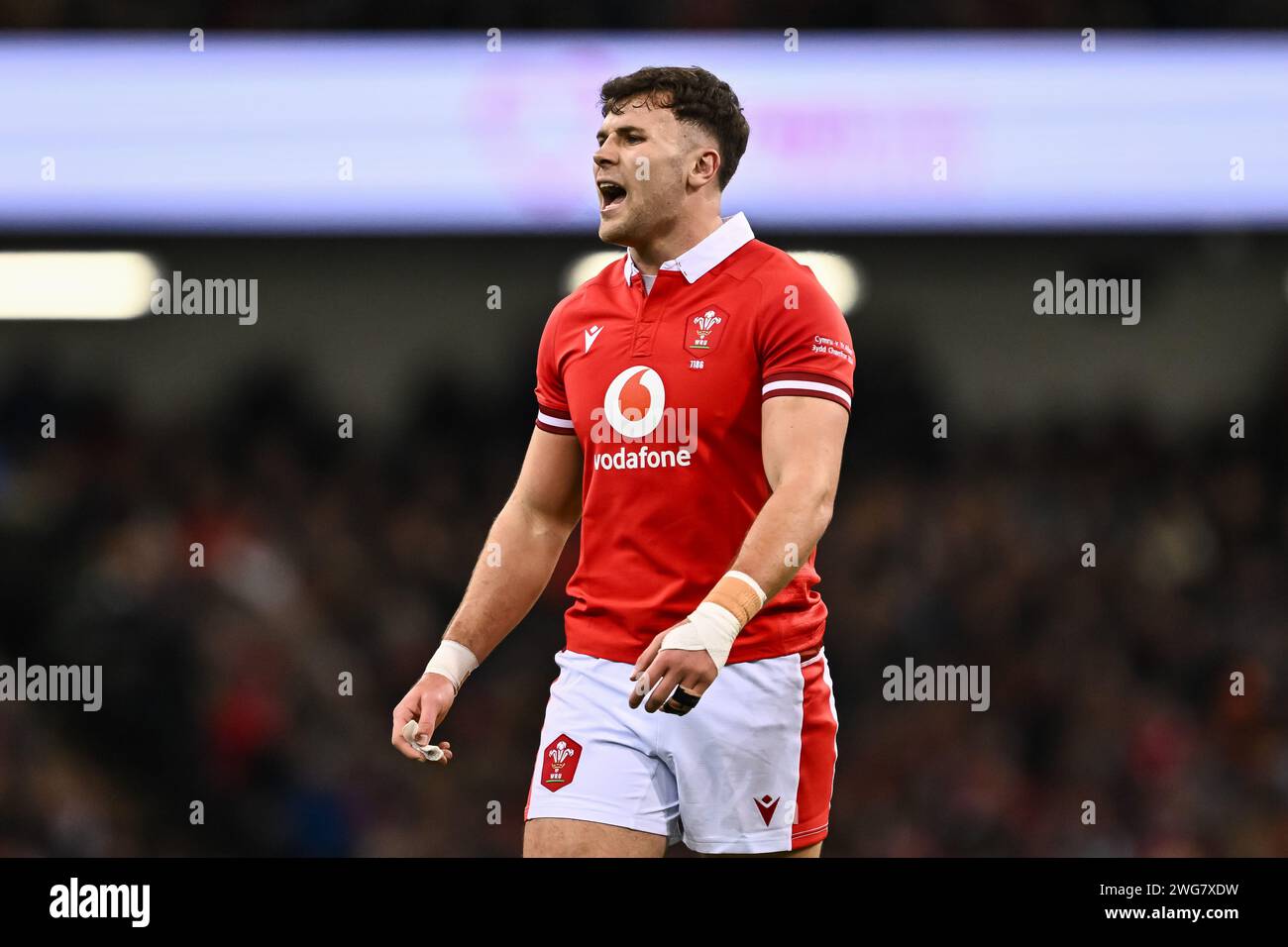 Mason Grady of Wales gives his team instructions during the 2024 ...