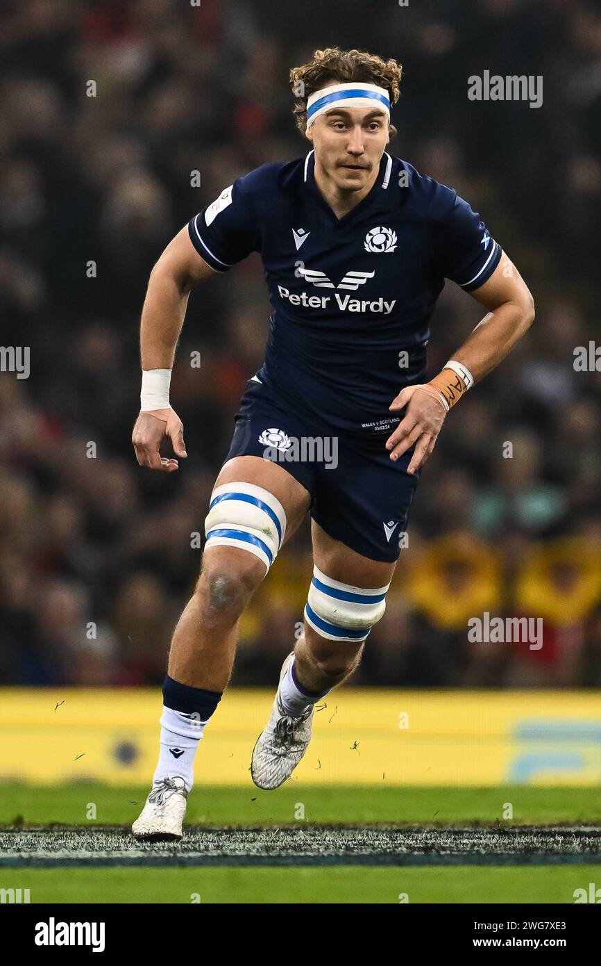 Jamie Ritchie of Scotland during the 2024 Guinness 6 Nations match ...