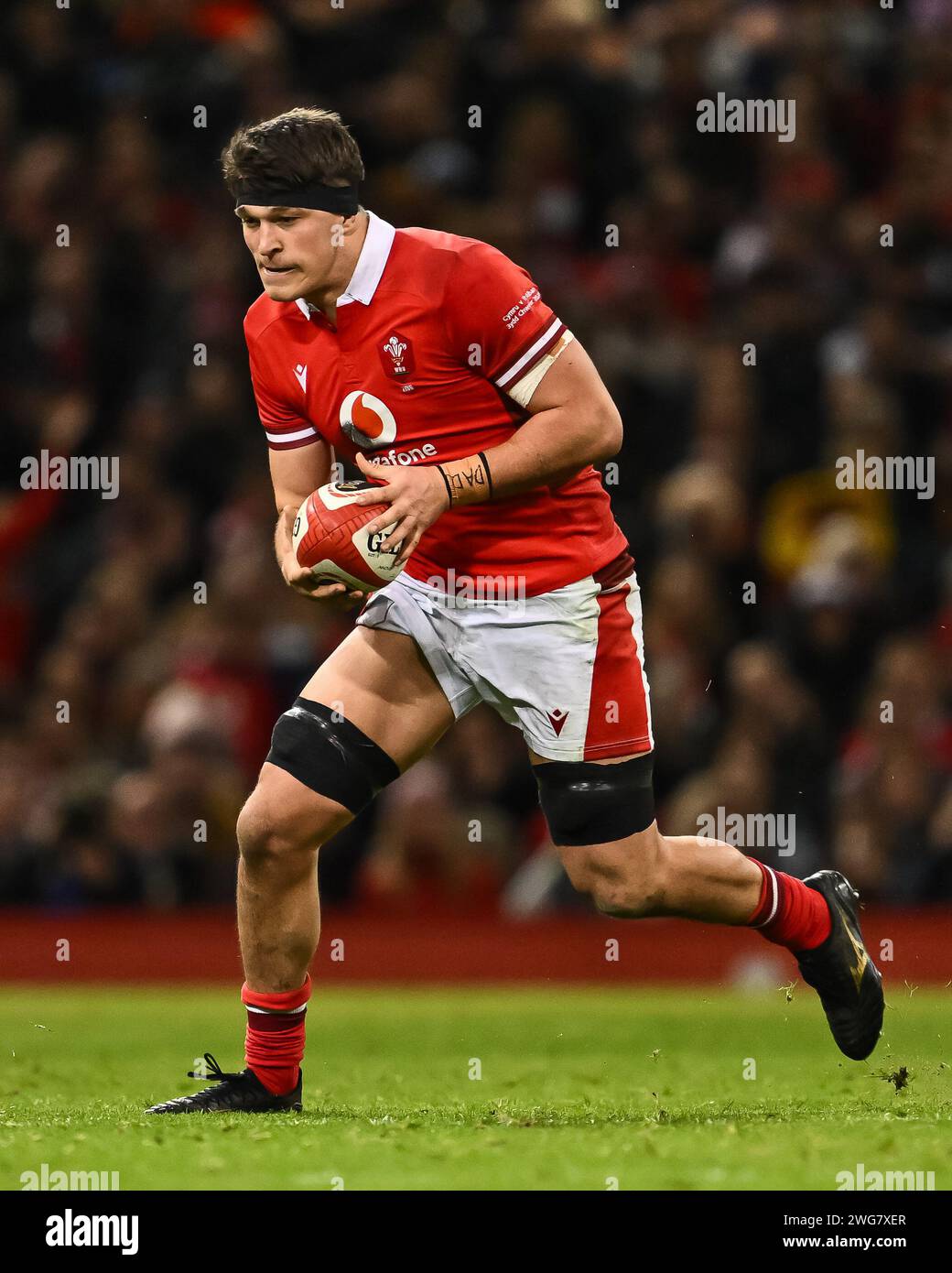 Teddy Williams of Wales makes a break during the 2024 Guinness 6 ...