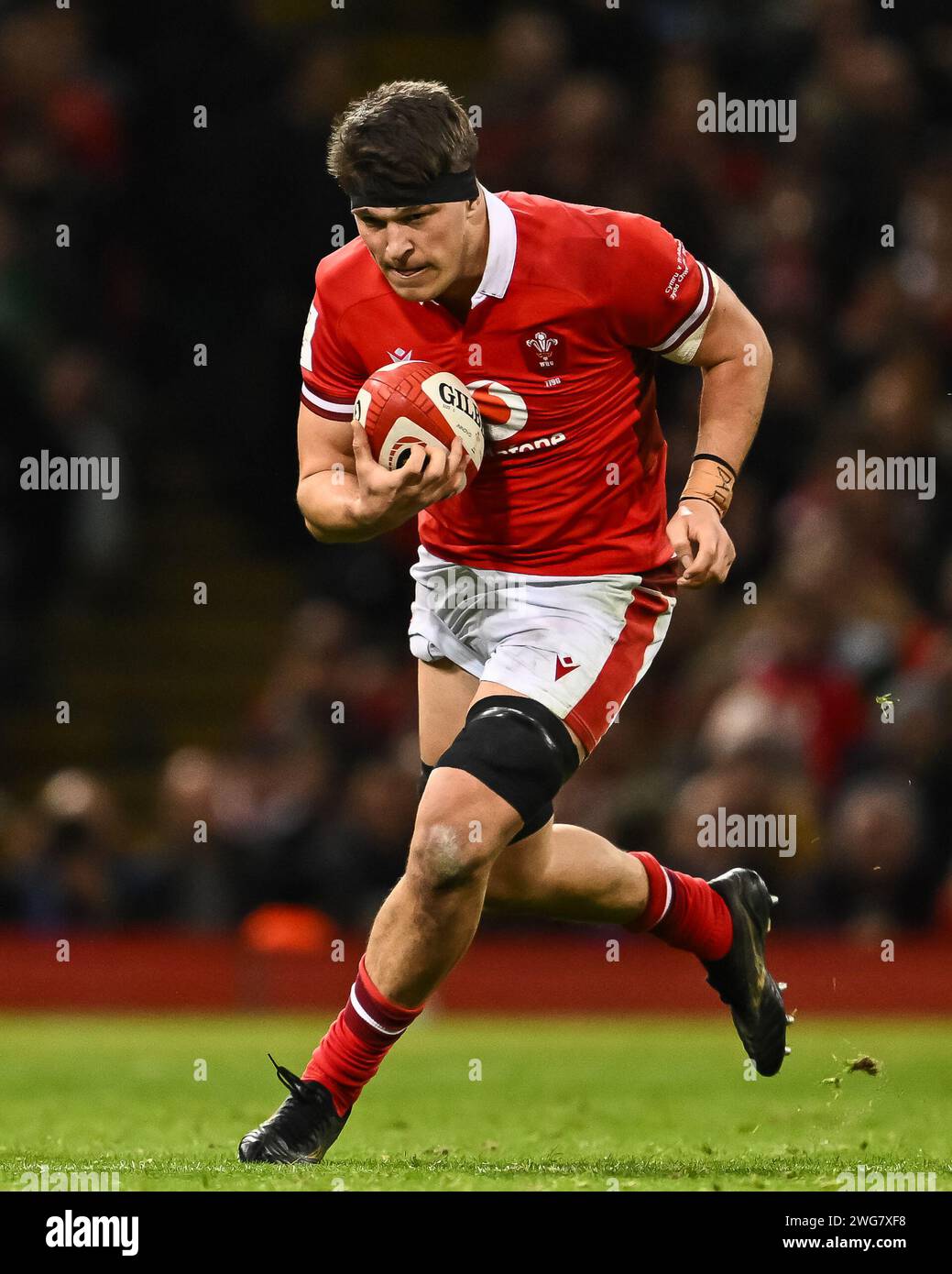 Teddy Williams of Wales makes a break during the 2024 Guinness 6 ...